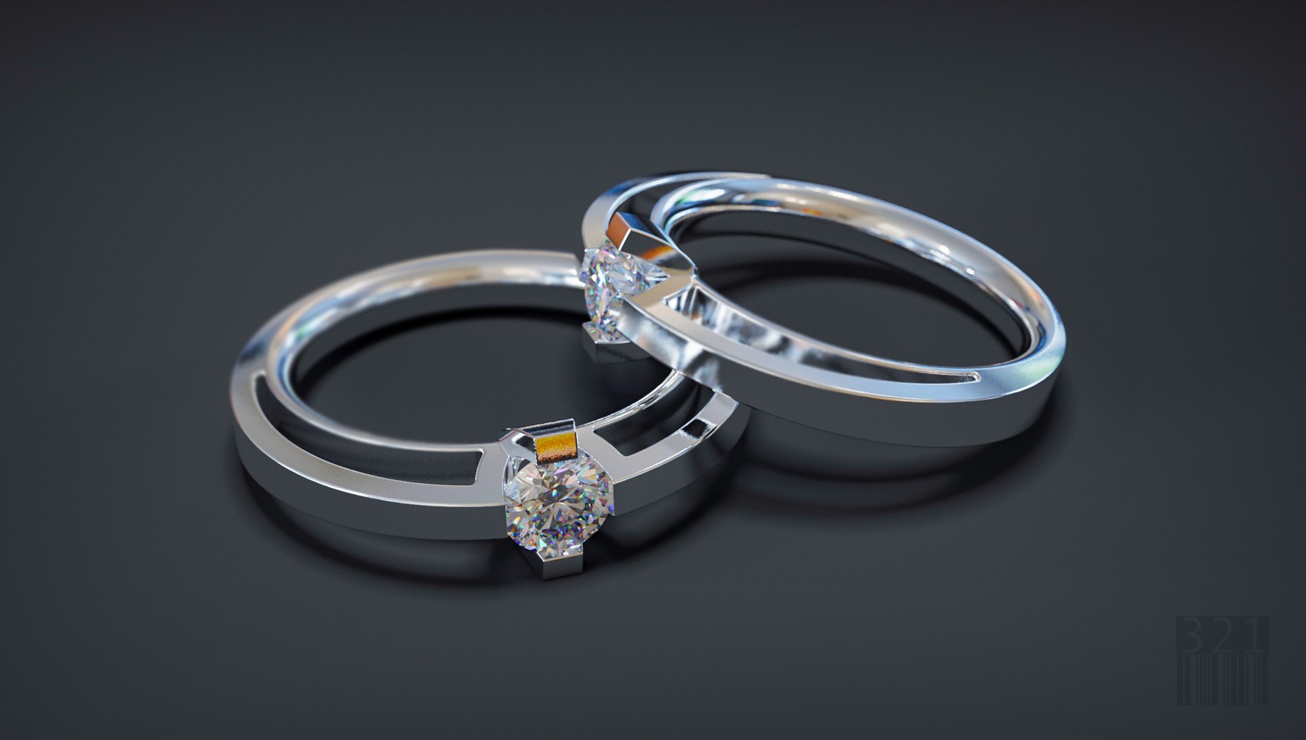 3D jewellery ring diamond model - TurboSquid 1475796