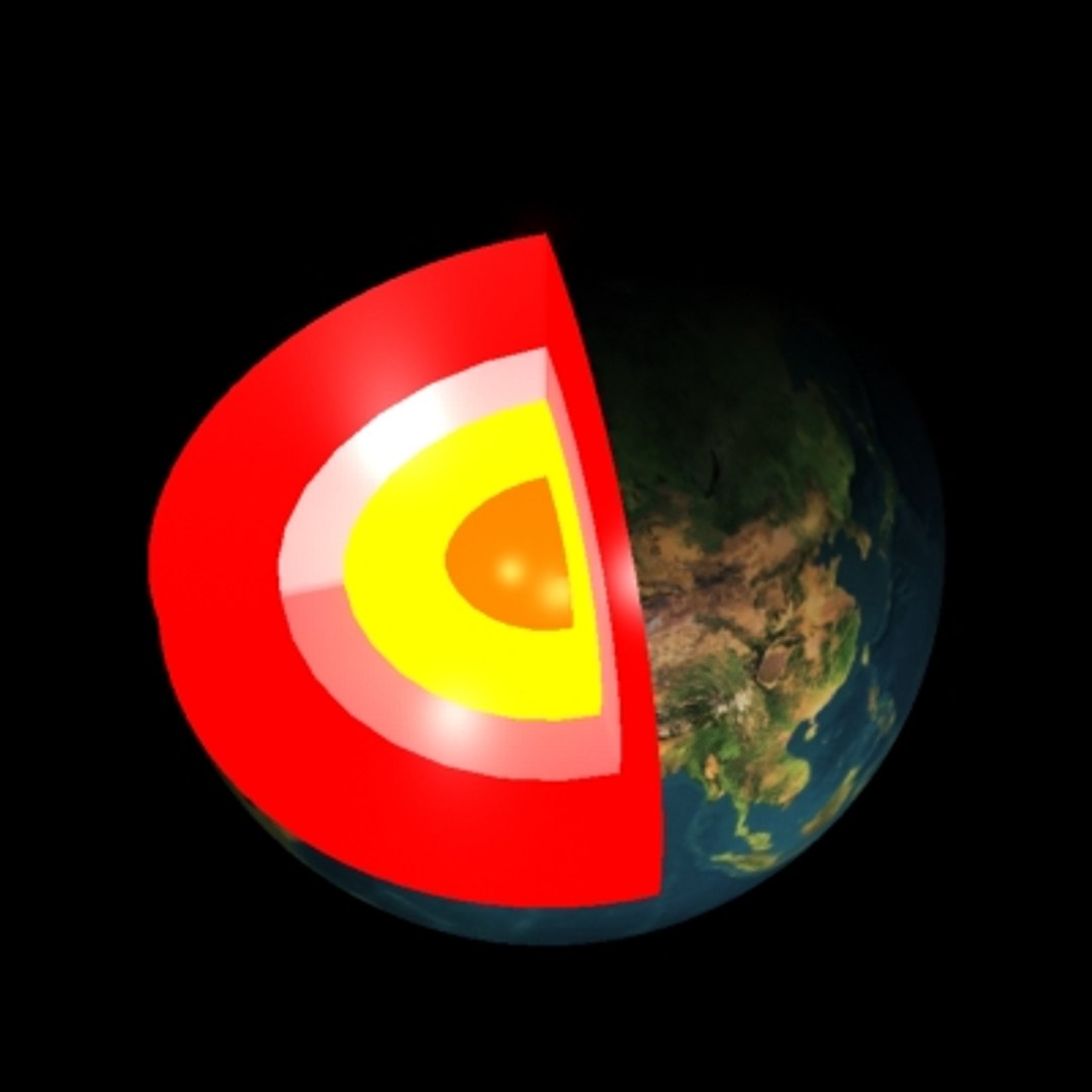 3d Earth Interior Exterior Model