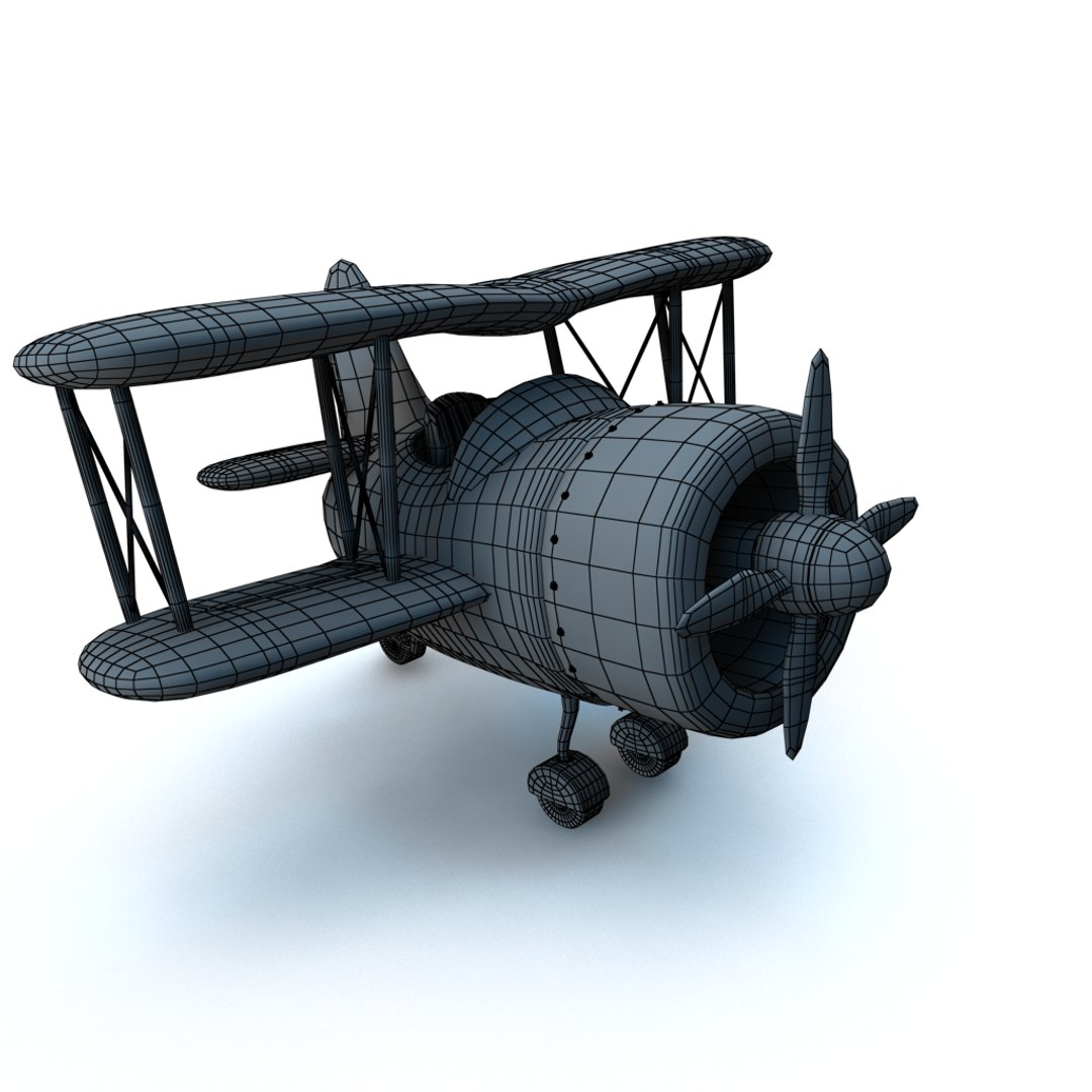 Plane Cartoon 3D Model - TurboSquid 1155791