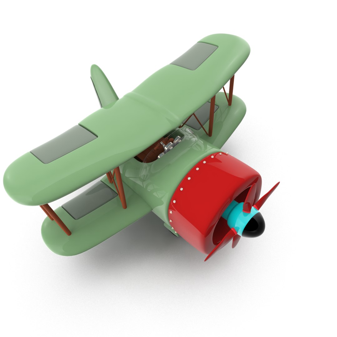 Plane Cartoon 3D Model - TurboSquid 1155791