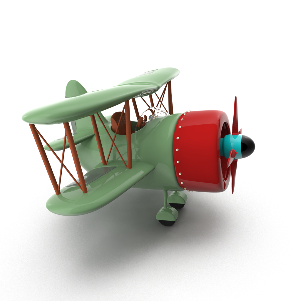 Plane cartoon 3D model - TurboSquid 1155791