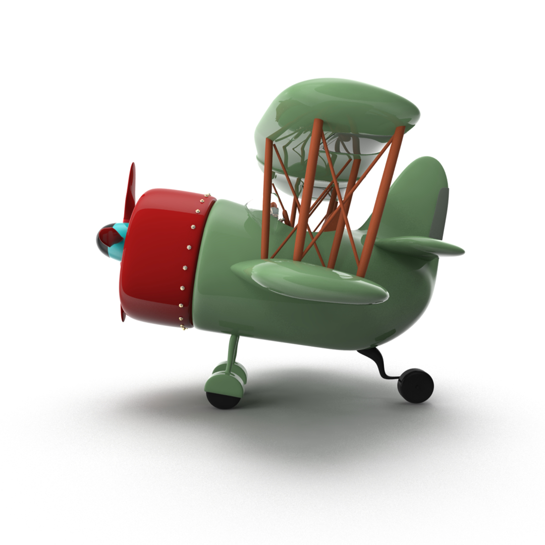 Plane cartoon 3D model - TurboSquid 1155791