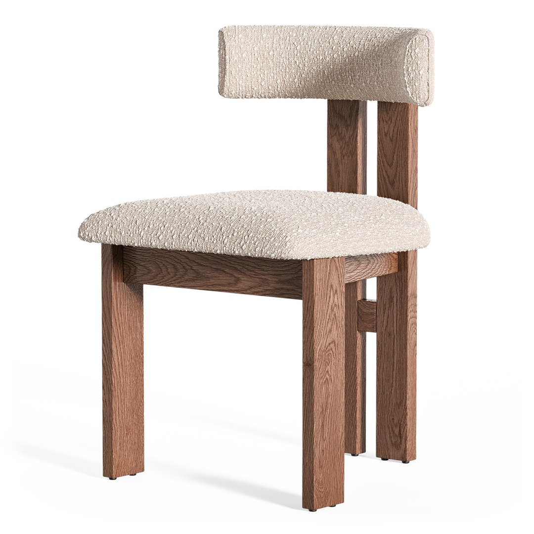 Crate Barrel Boucle Dining Chair 3D Model - TurboSquid 2189102