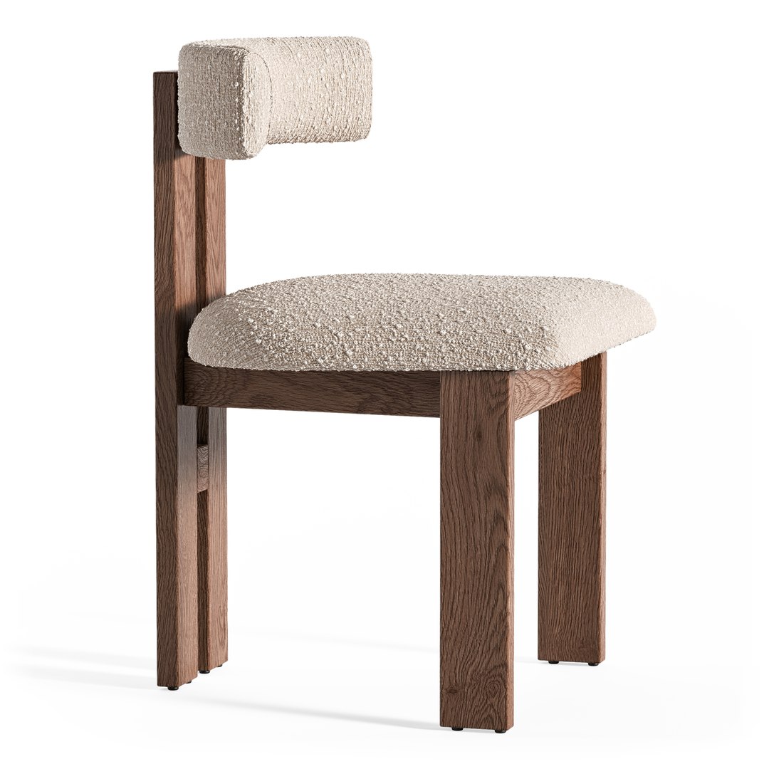 Crate Barrel Boucle Dining Chair 3D Model - TurboSquid 2189102