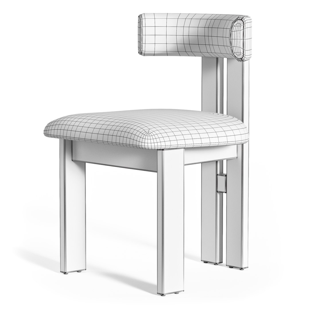 Crate Barrel Boucle Dining Chair 3D Model - TurboSquid 2189102