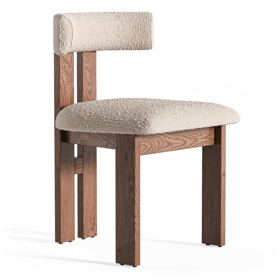 Crate Barrel Boucle Dining Chair 3D Model - TurboSquid 2189102