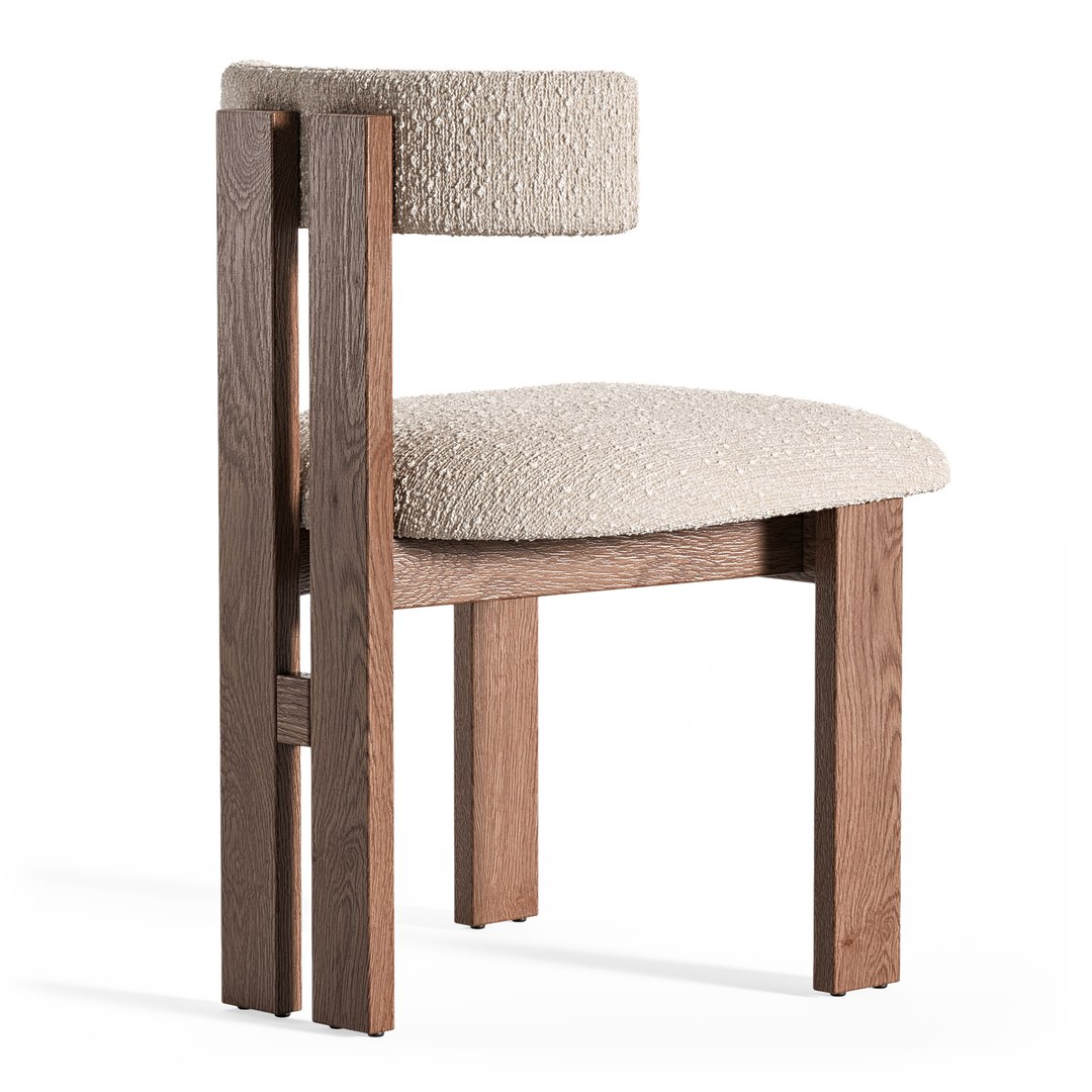 Crate Barrel Boucle Dining Chair 3D Model - TurboSquid 2189102