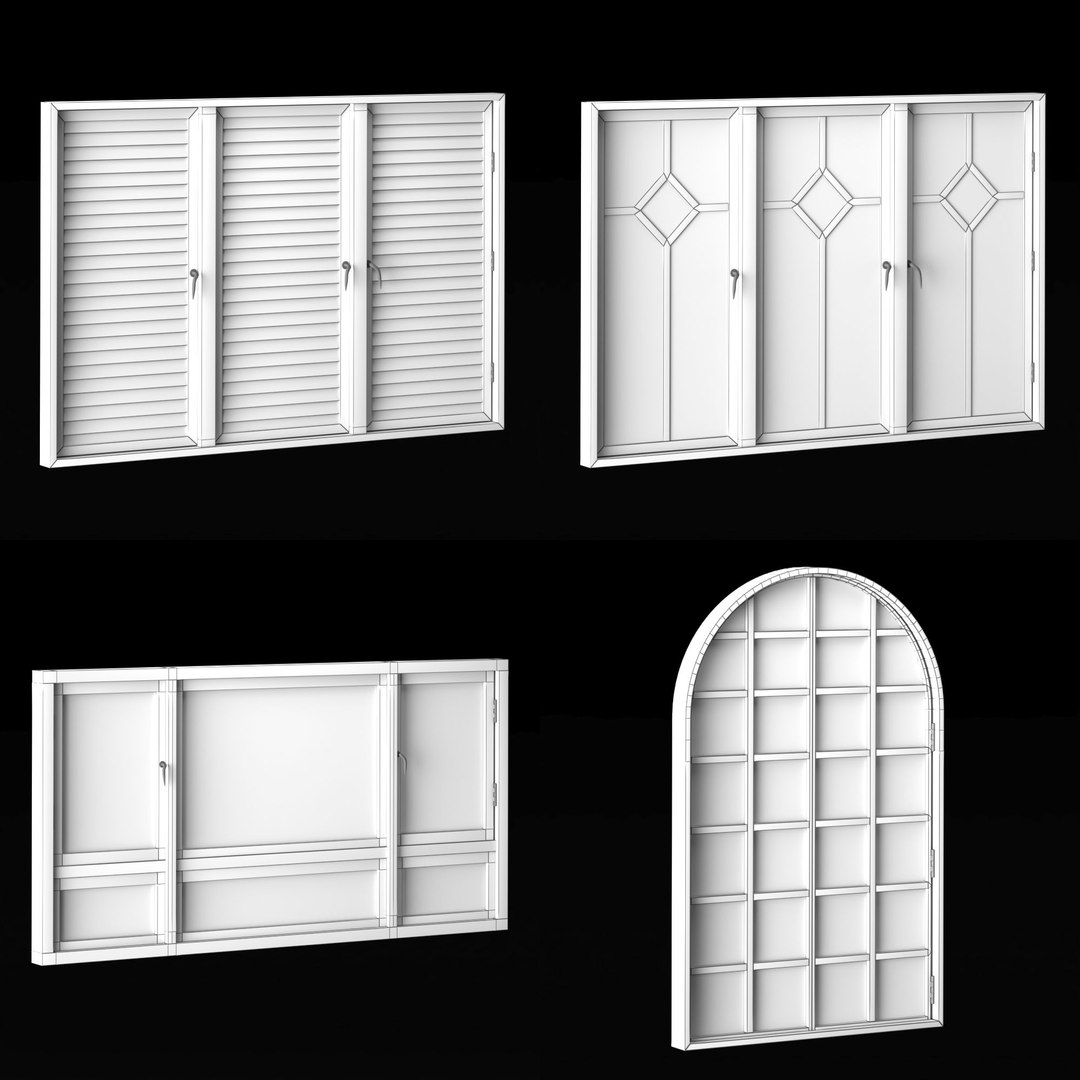 Wooden Windows 3D Model - TurboSquid 1817393
