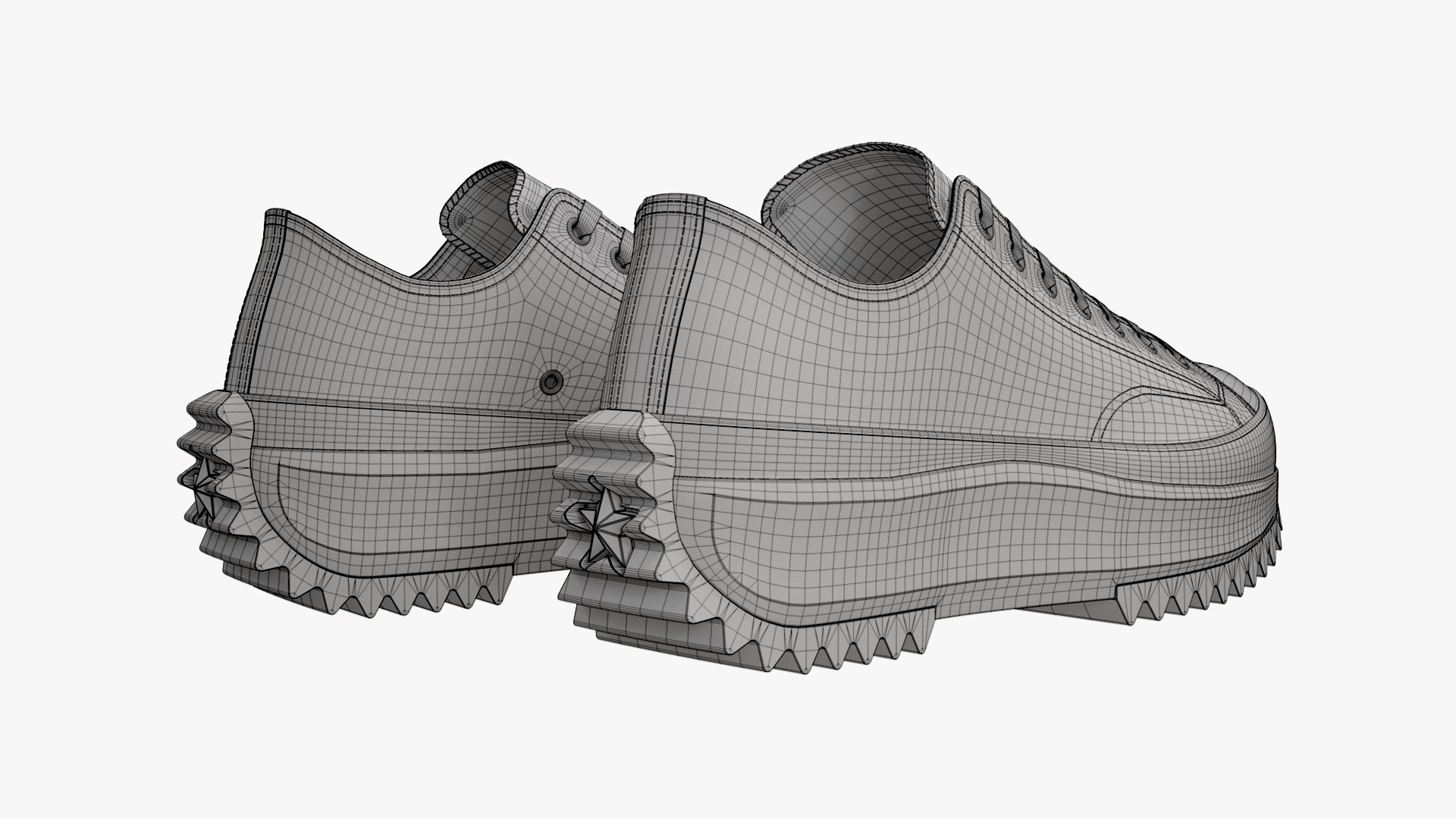 Converse Run Star Hike Platform Low Top Black 3D Model - TurboSquid 2126647