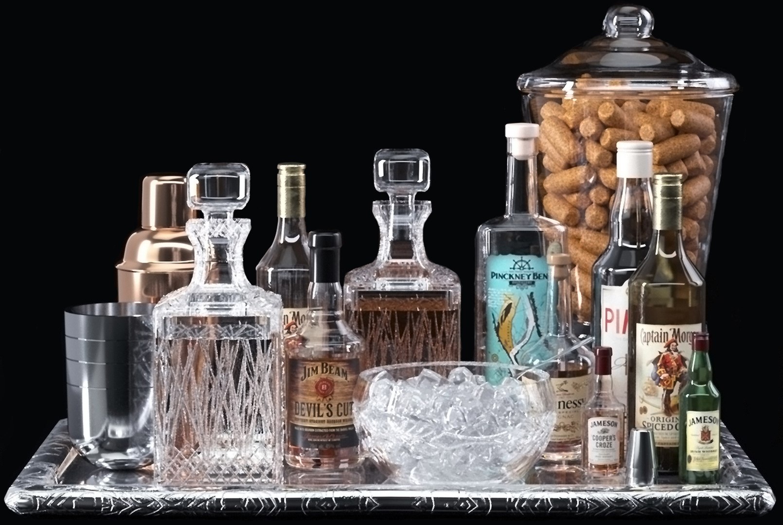3D Model Whiskey Cocktail - TurboSquid 1580763