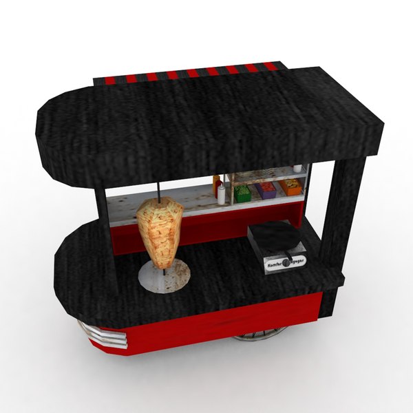 3D Low Poly Kebab Street Food Stall - TurboSquid 2002175