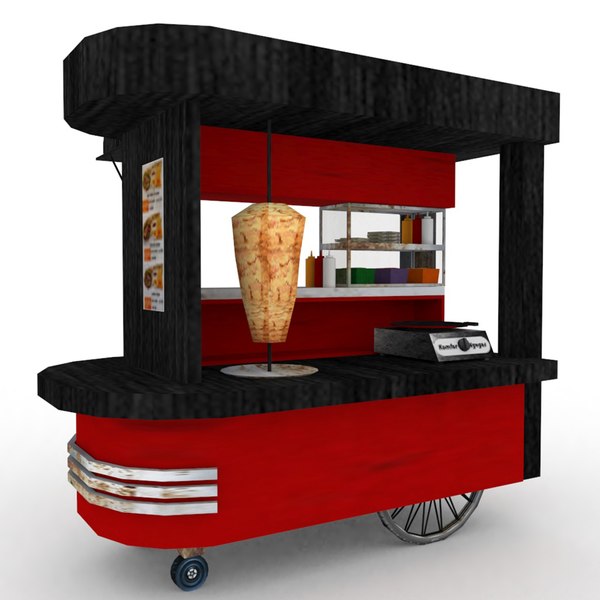 3D Low Poly Kebab Street Food Stall - TurboSquid 2002175