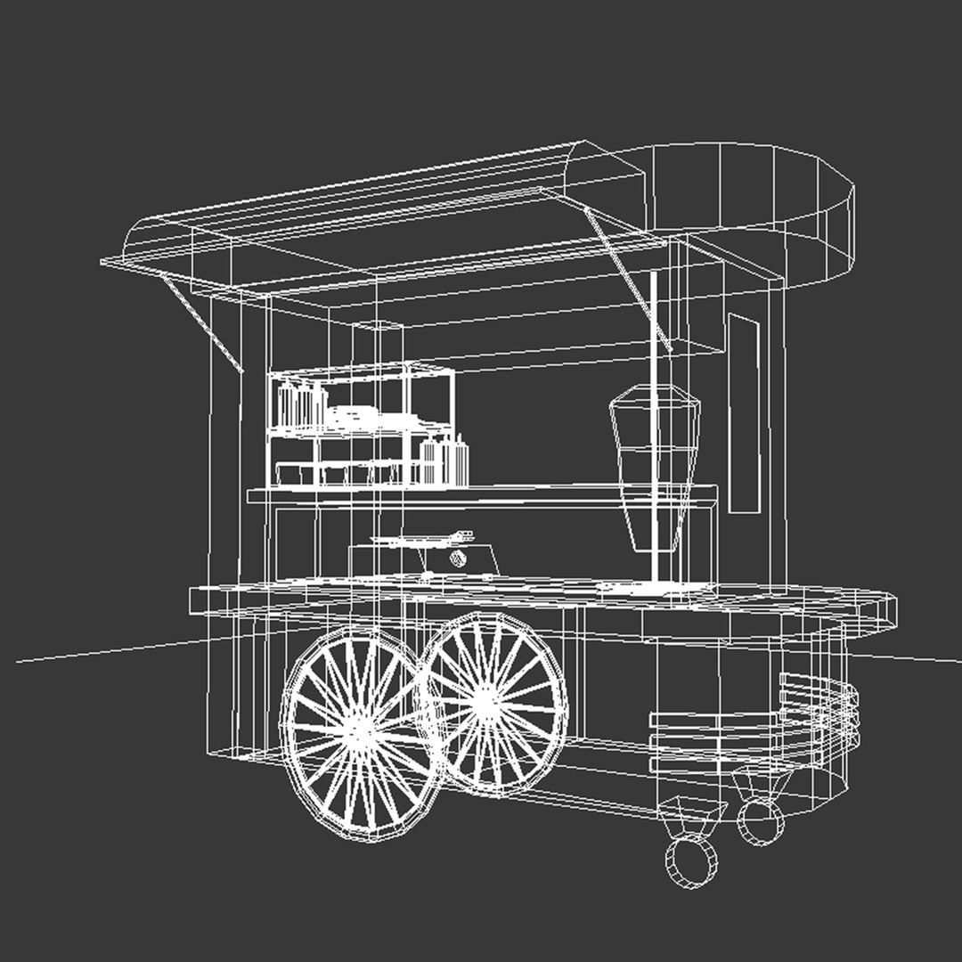 3D Low Poly Kebab Street Food Stall - TurboSquid 2002175