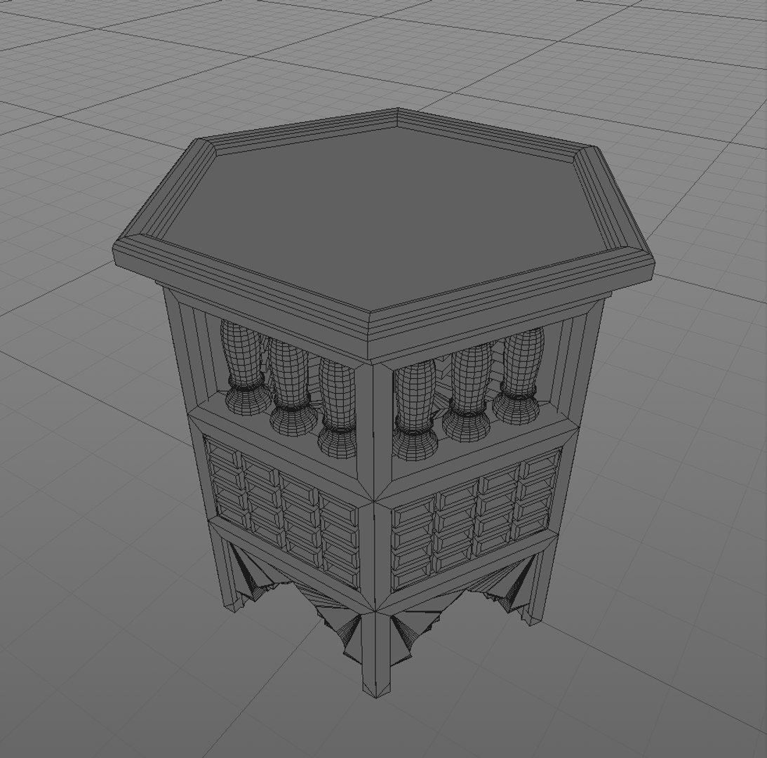 3D Model Arabic Table | 1146994 | TurboSquid