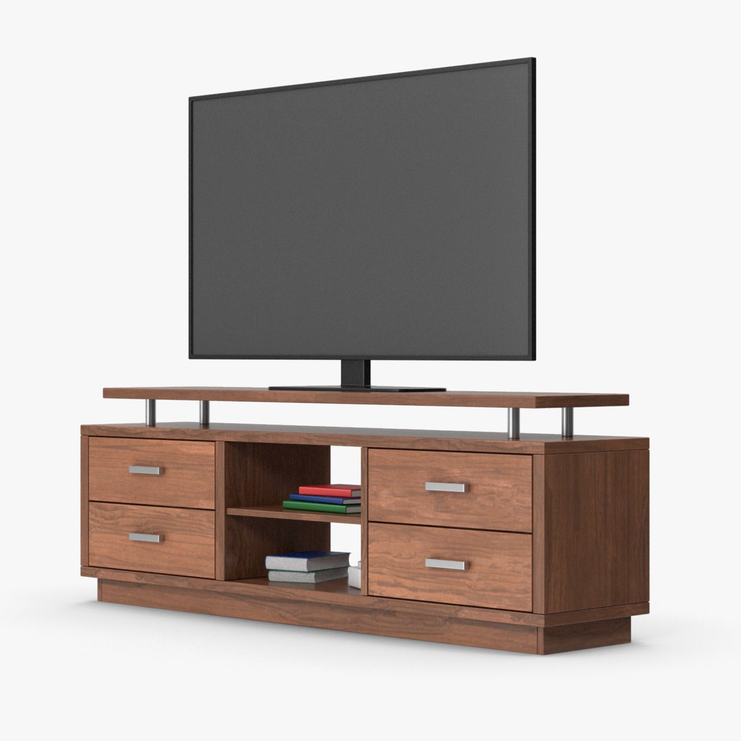 TV Stand With Smart TV 3D - TurboSquid 1837142