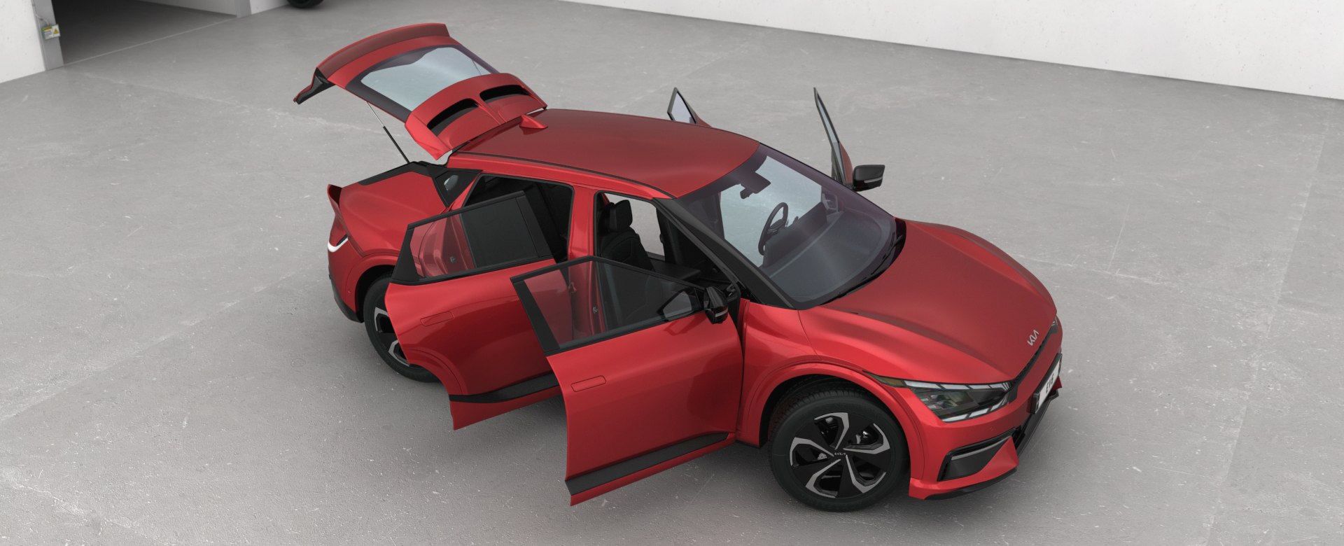 Kia EV6 GT 2022 Opening doors and trunk 3D model - TurboSquid 1768311