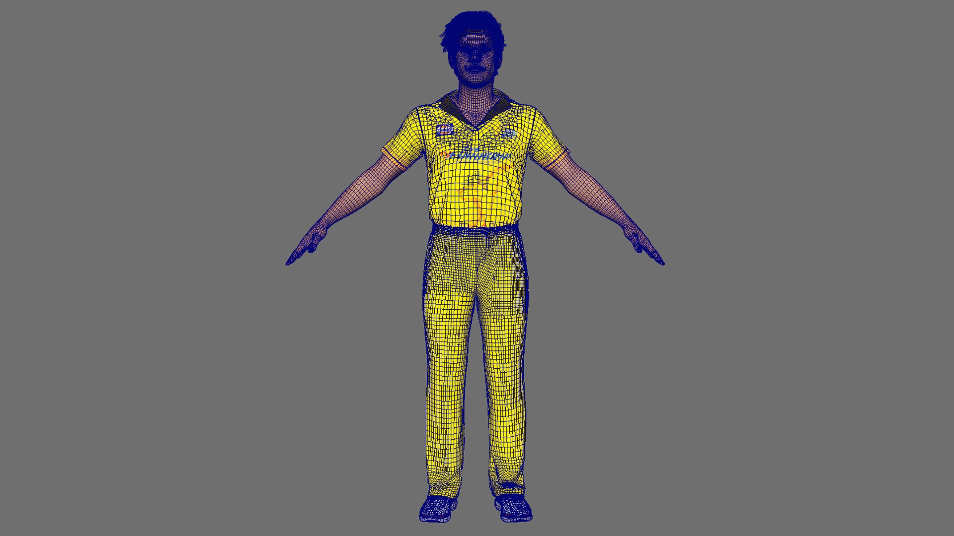 3D Model Cricket Player Dhoni - TurboSquid 2240770