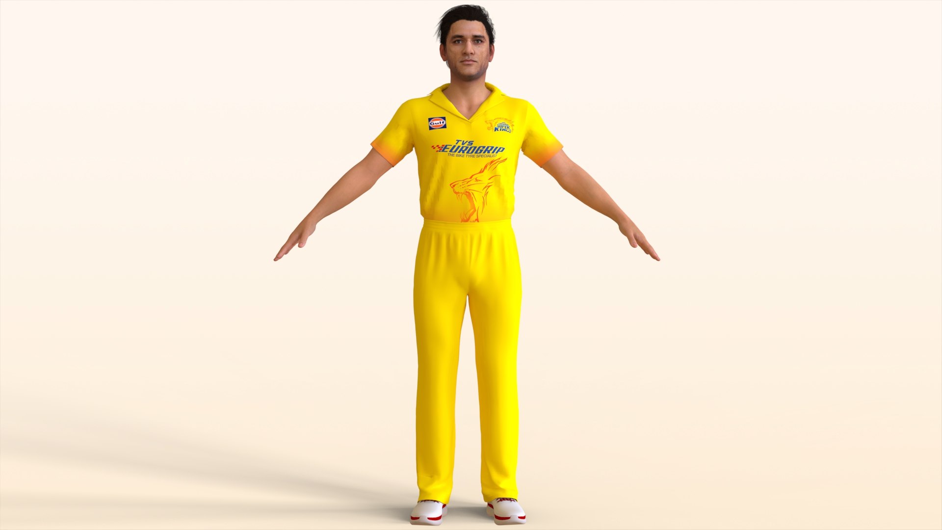 3D Model Cricket Player Dhoni - TurboSquid 2240770