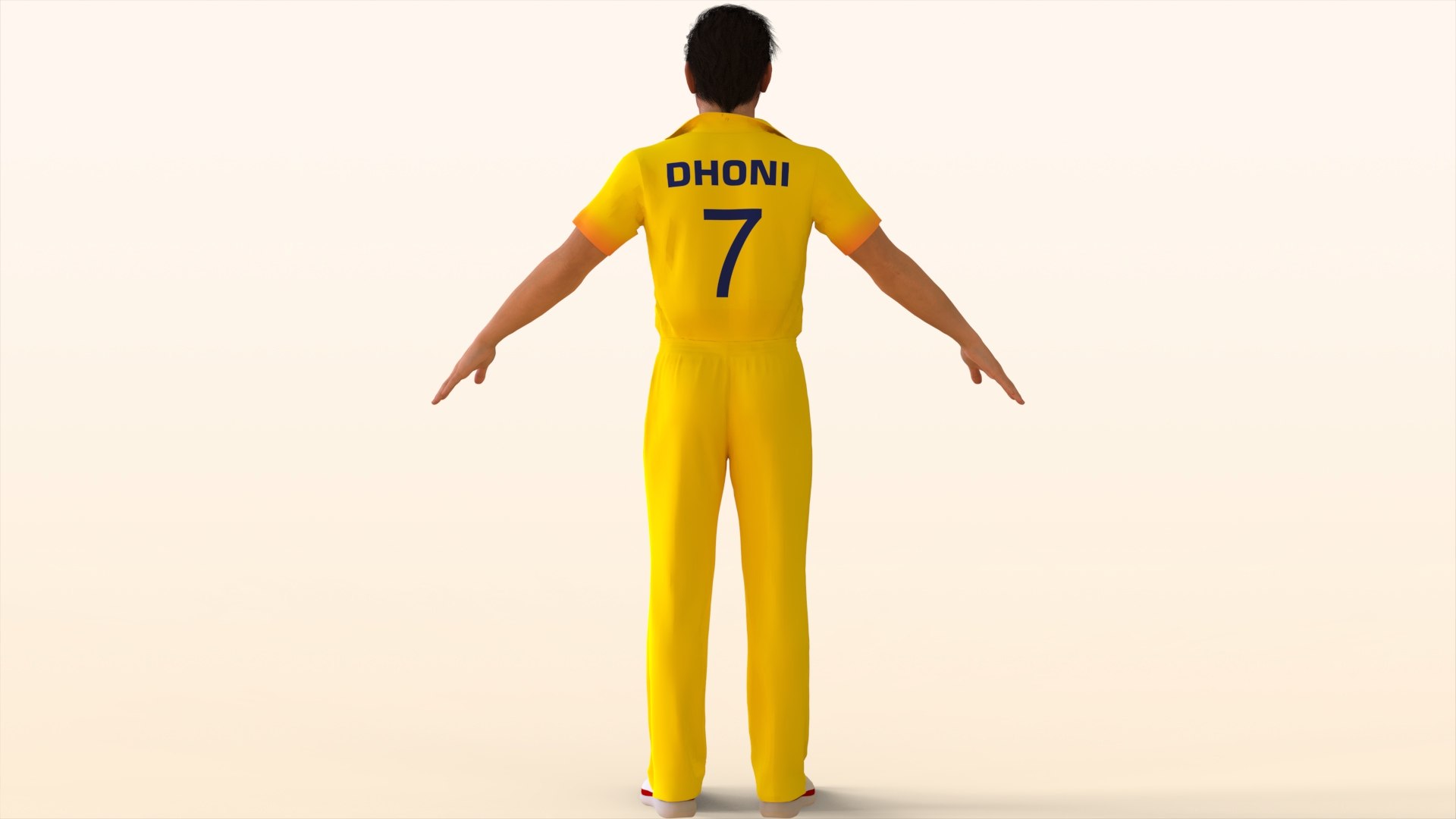 3D Model Cricket Player Dhoni - TurboSquid 2240770
