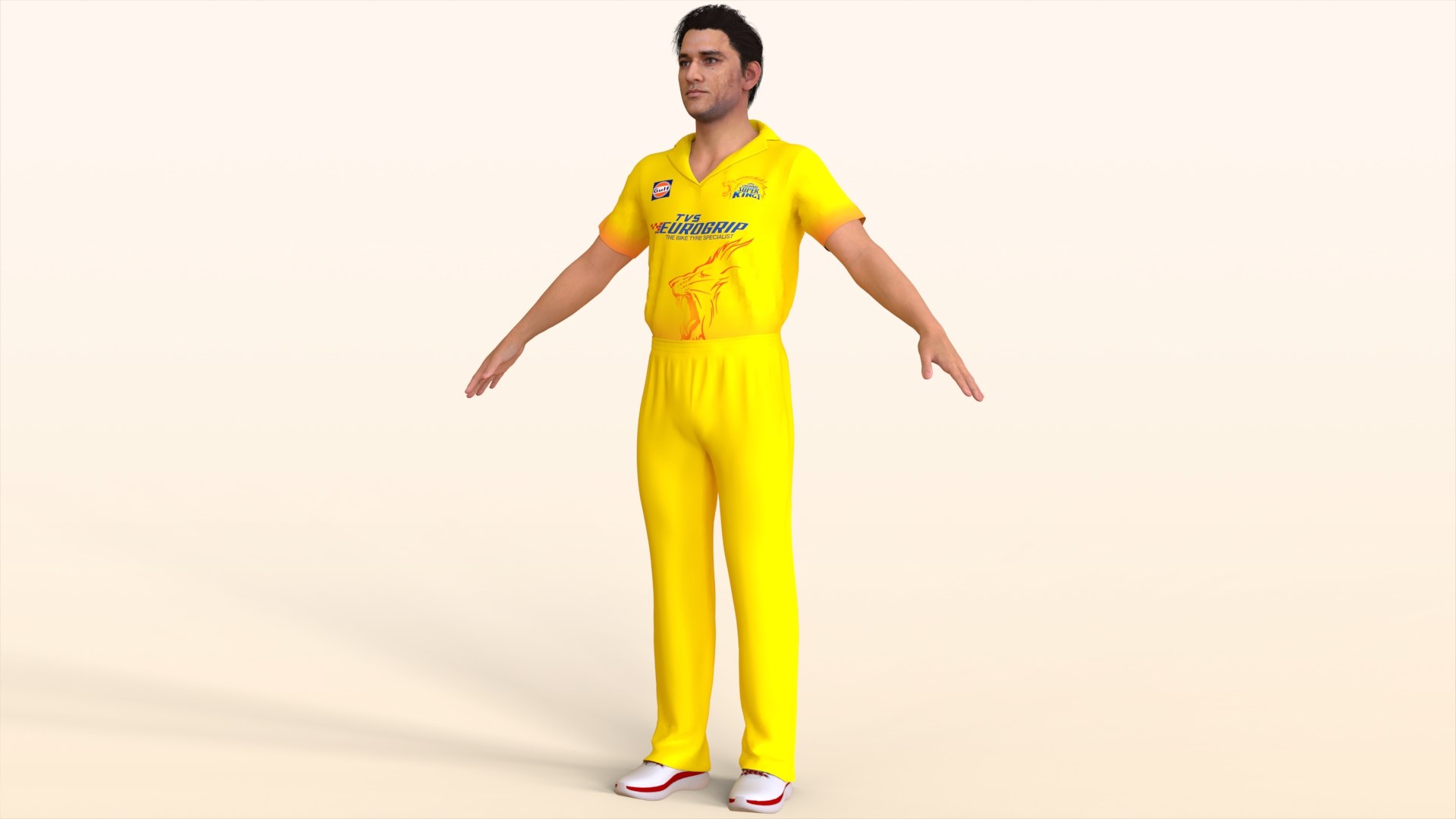 3D Model Cricket Player Dhoni - TurboSquid 2240770
