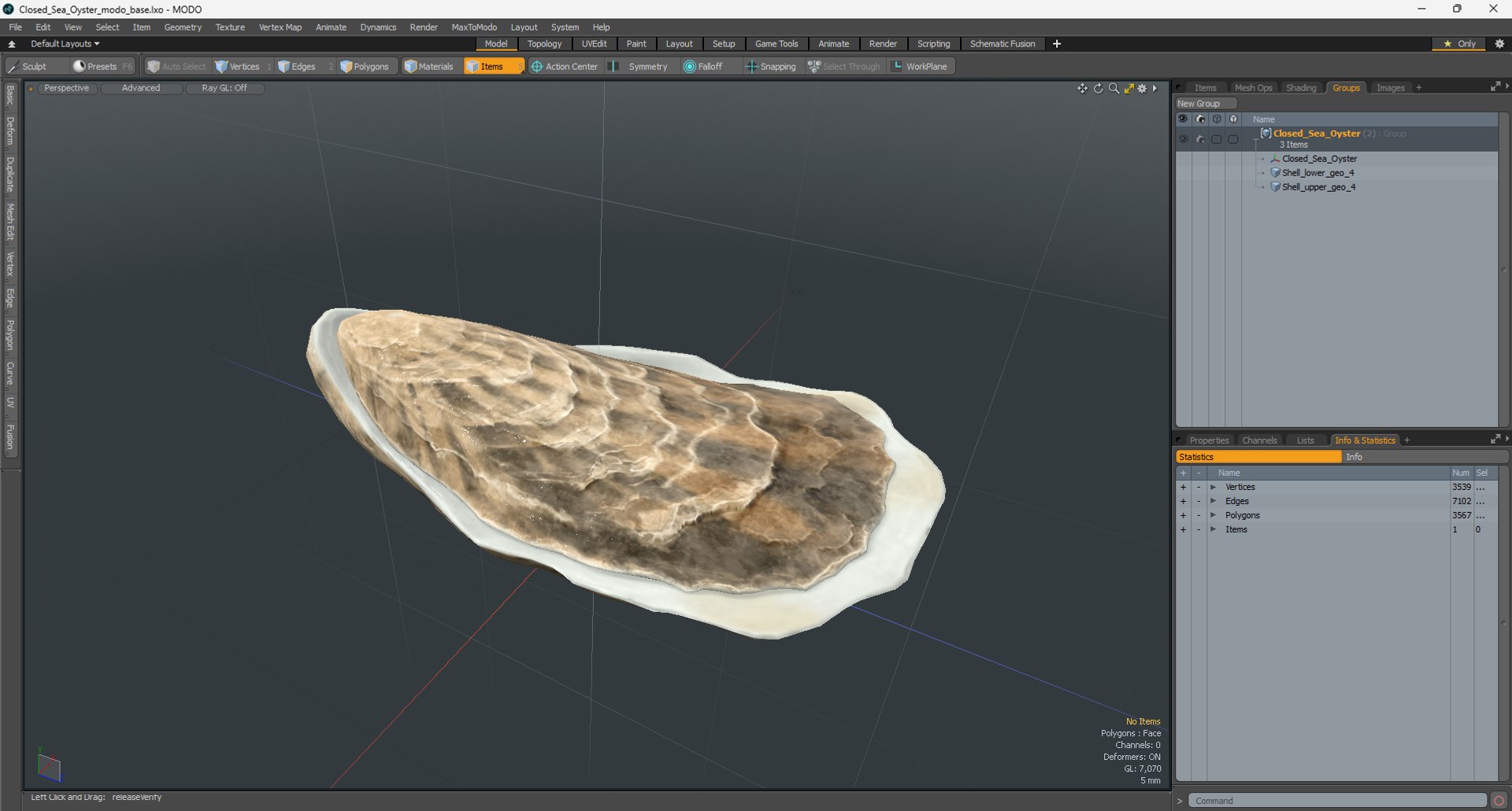 Closed Sea Oyster 3D Model - TurboSquid 2262528