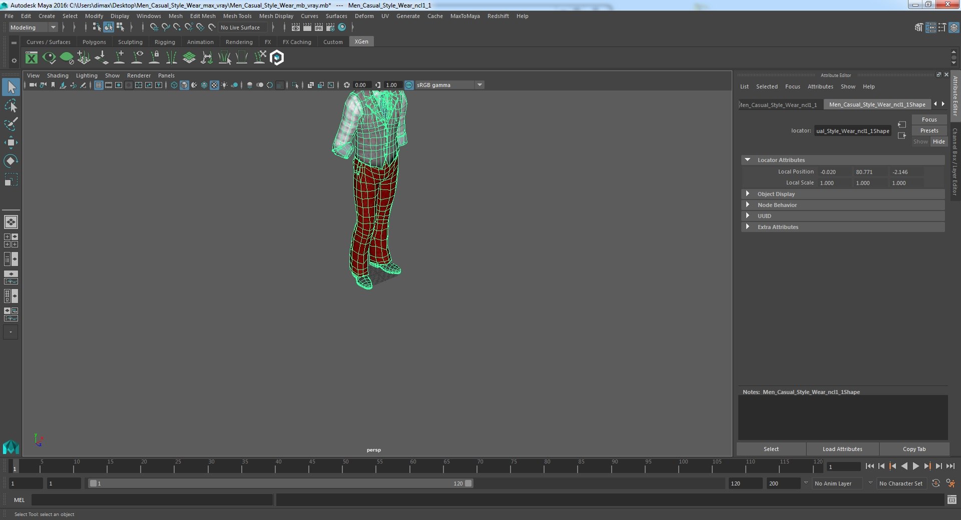 3D Men Casual Style Wear Model - TurboSquid 1631224
