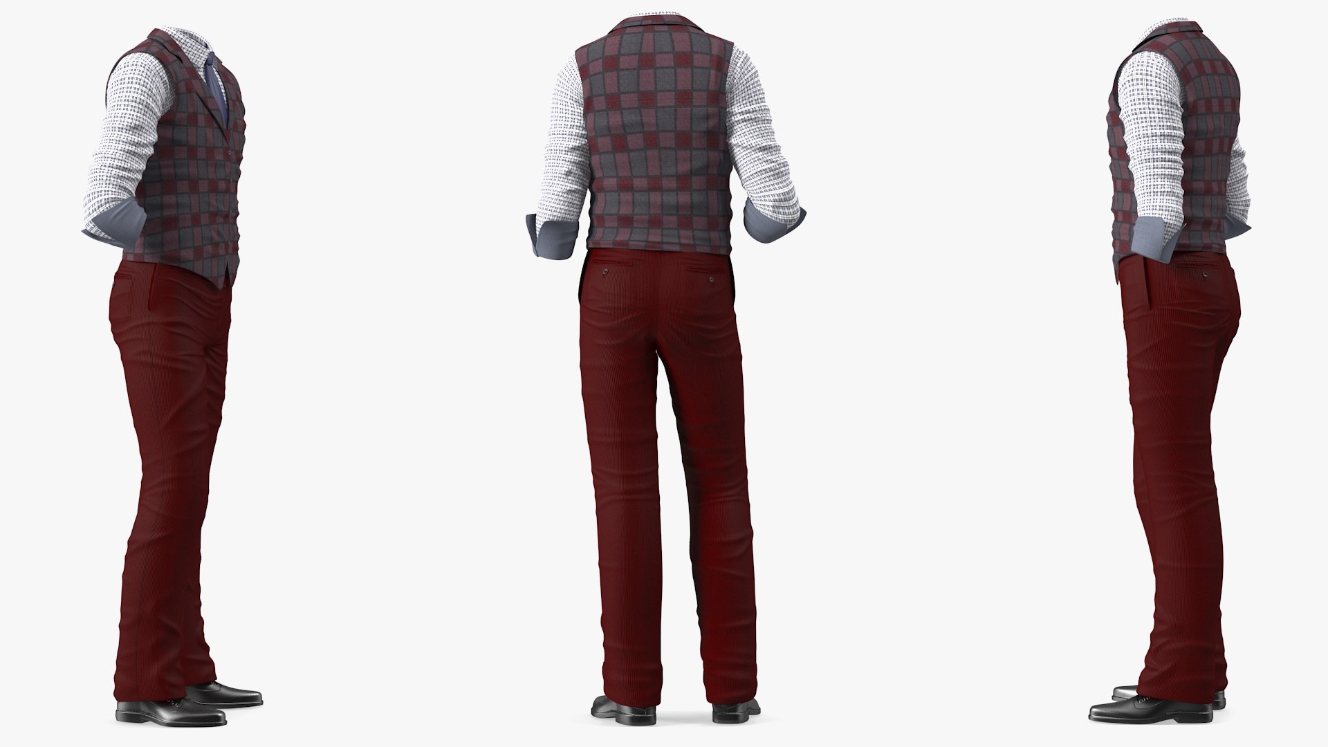 3D Men Casual Style Wear Model - TurboSquid 1631224