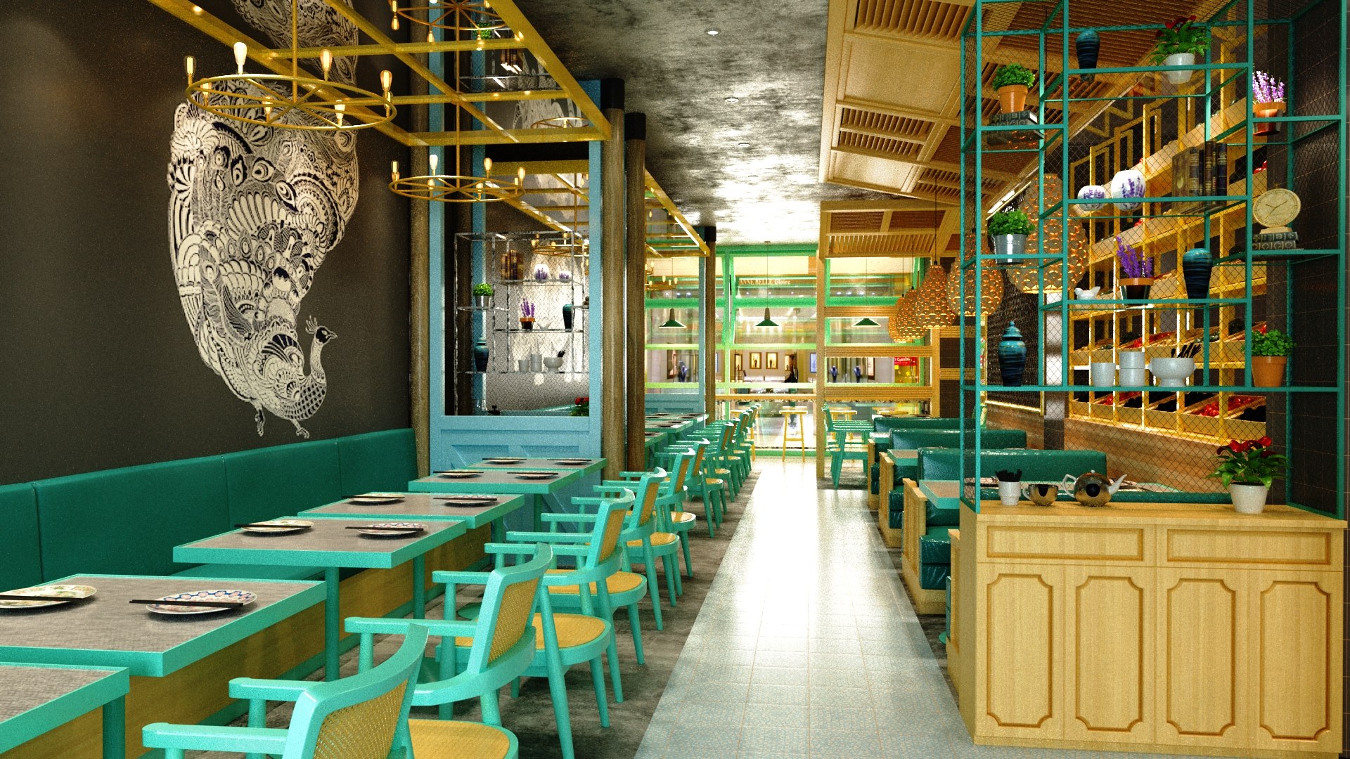 Cafe Restaurant Interior 3D Model - TurboSquid 1686119