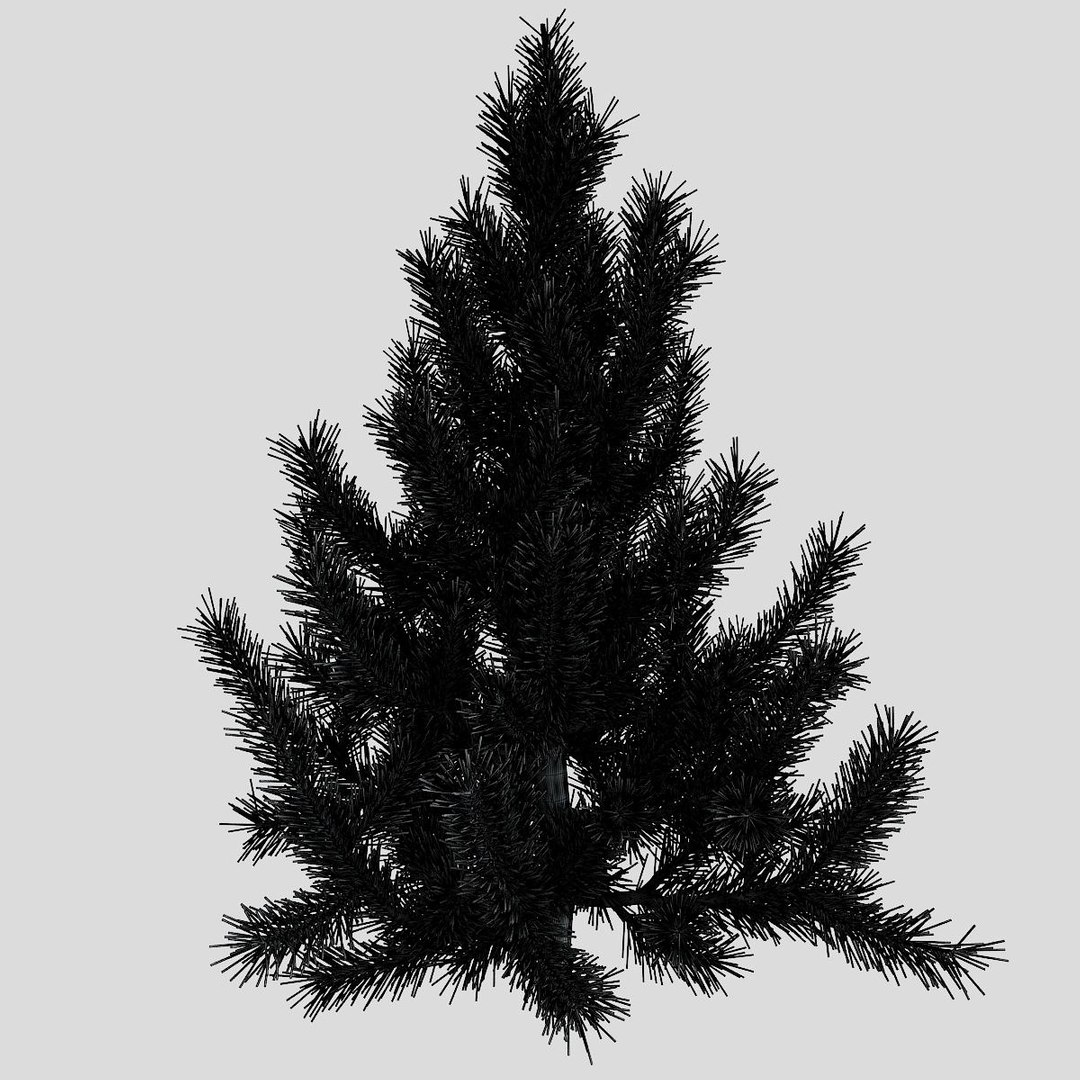 3d Pine Tree White Model
