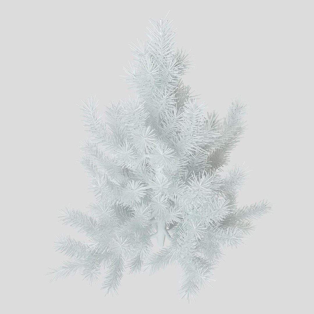 3d Pine Tree White Model