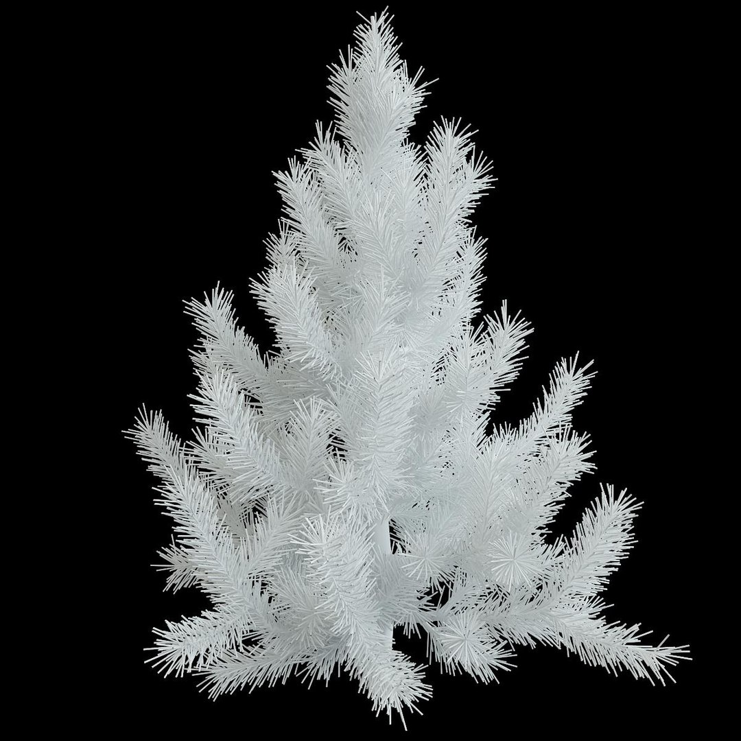 3d Pine Tree White Model