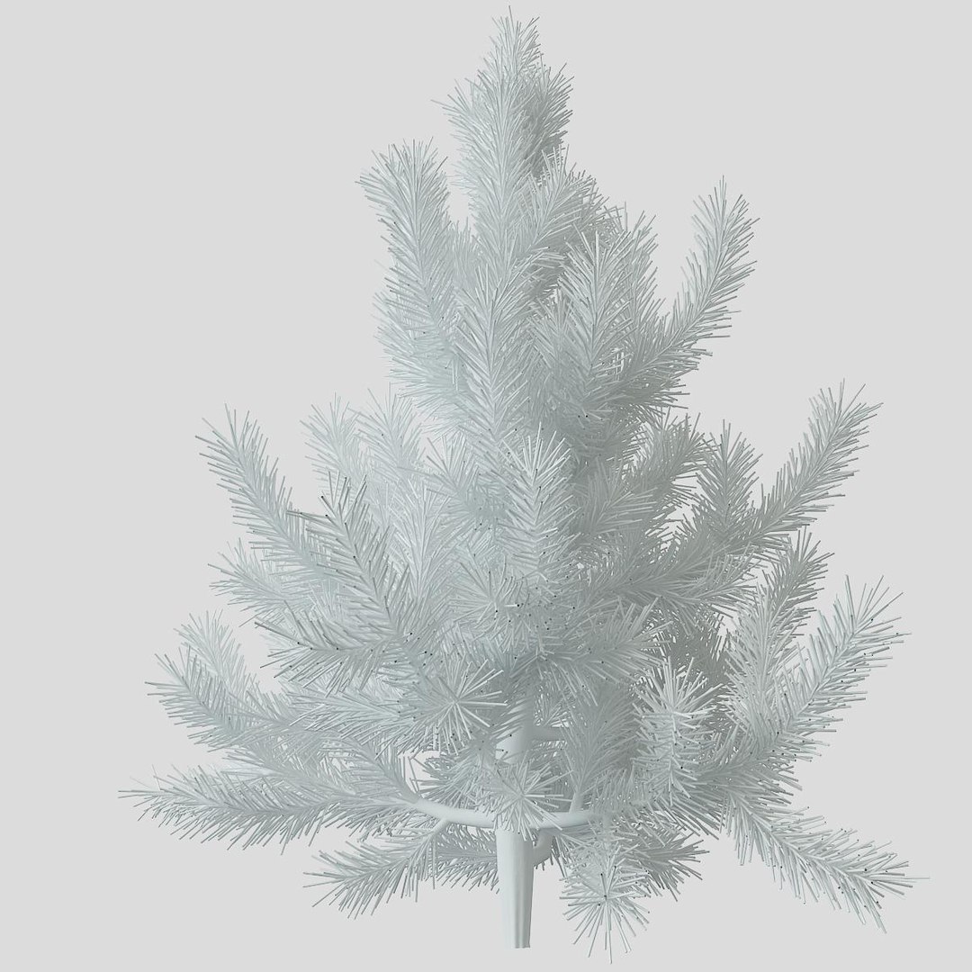 3d Pine Tree White Model
