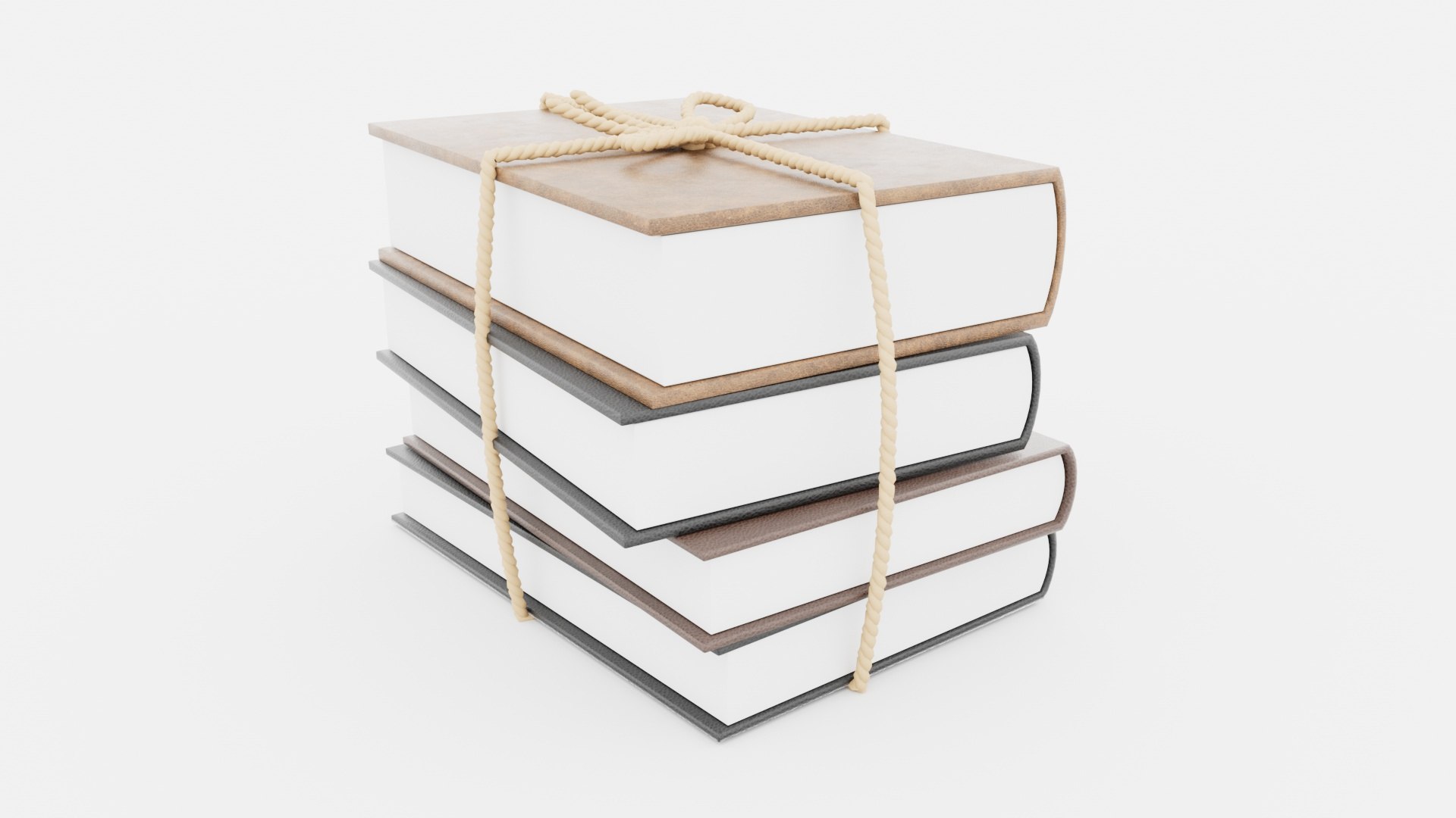 3D Books Tied With String - 3D Asset - TurboSquid 1838752