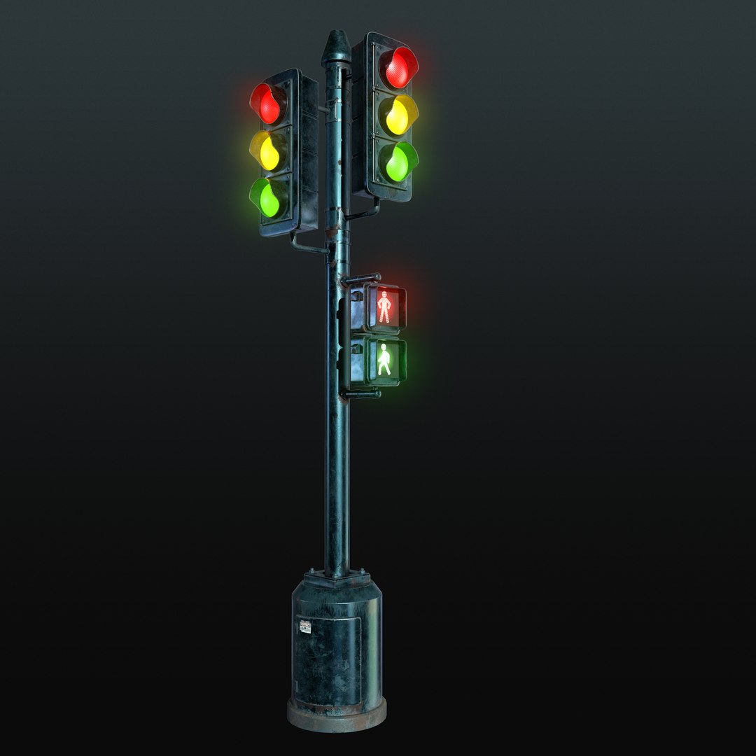 3D Traffic Light PBR - TurboSquid 1990115