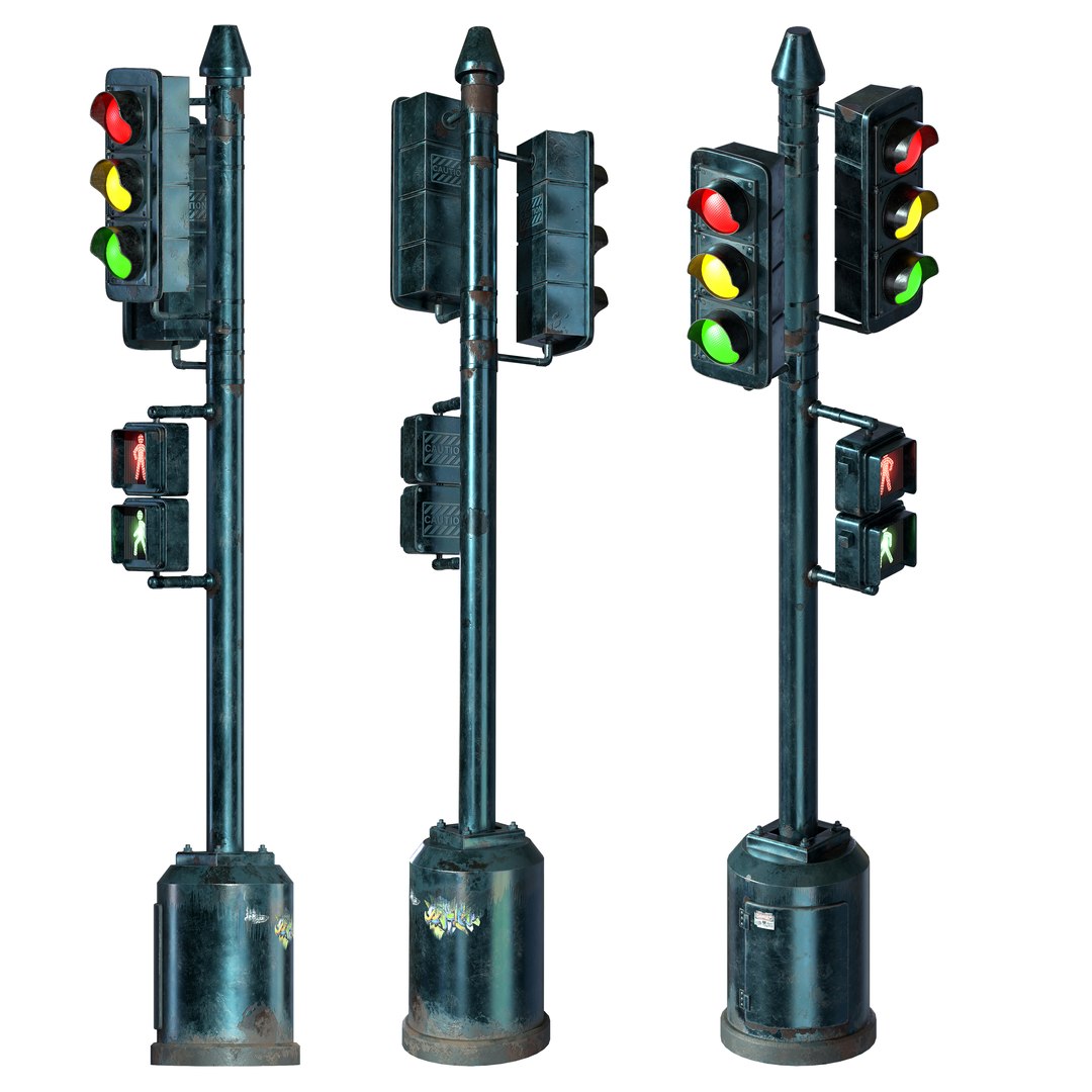 3D Traffic Light PBR - TurboSquid 1990115
