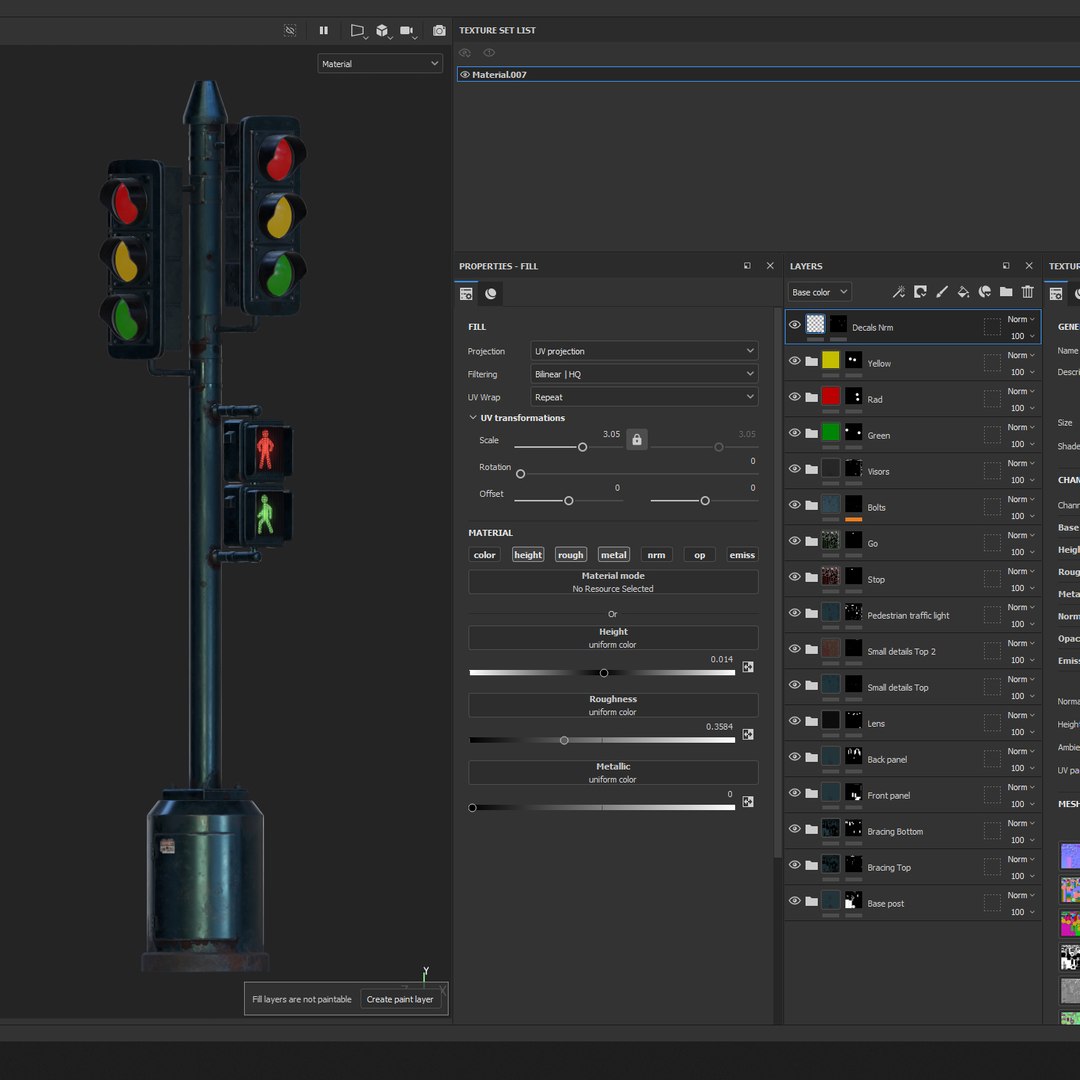 3D Traffic Light PBR - TurboSquid 1990115