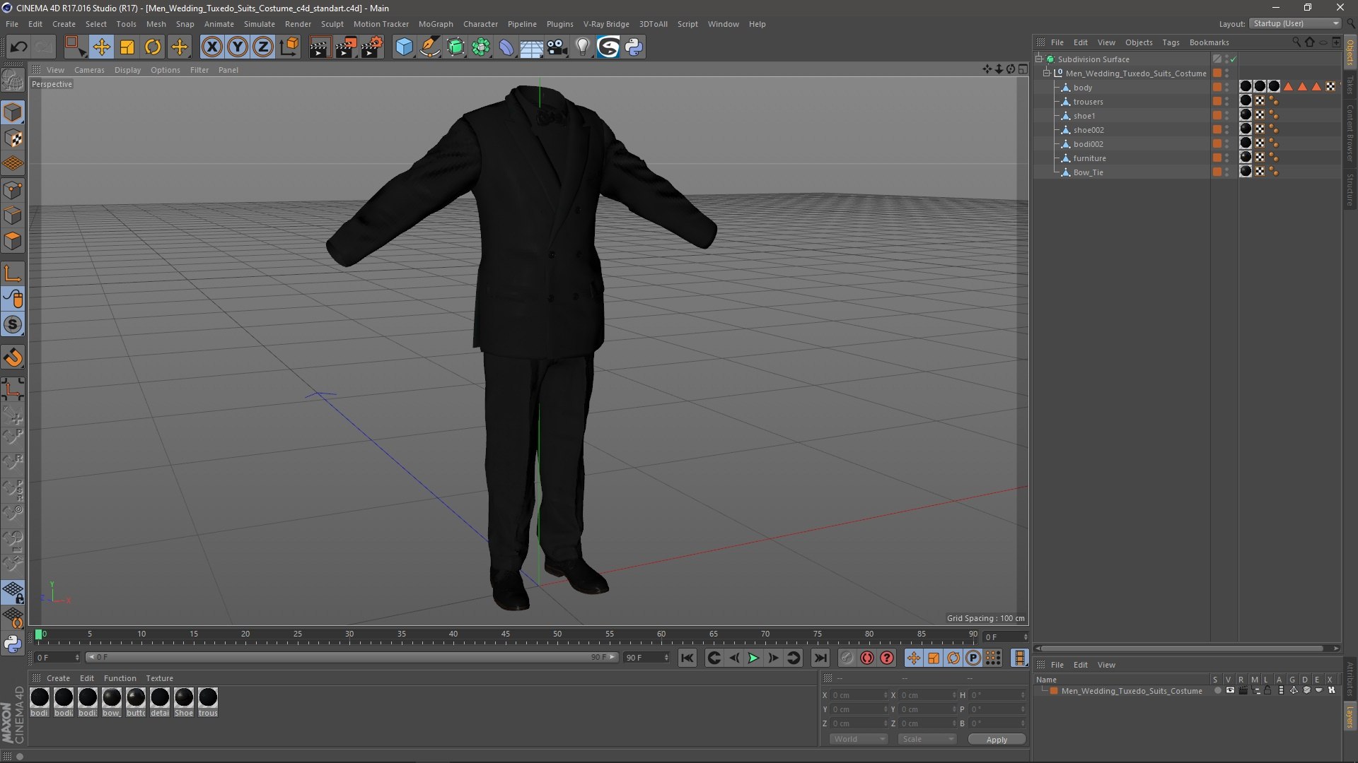 3D Men Wedding Tuxedo Suits Costume Model - TurboSquid 2217447