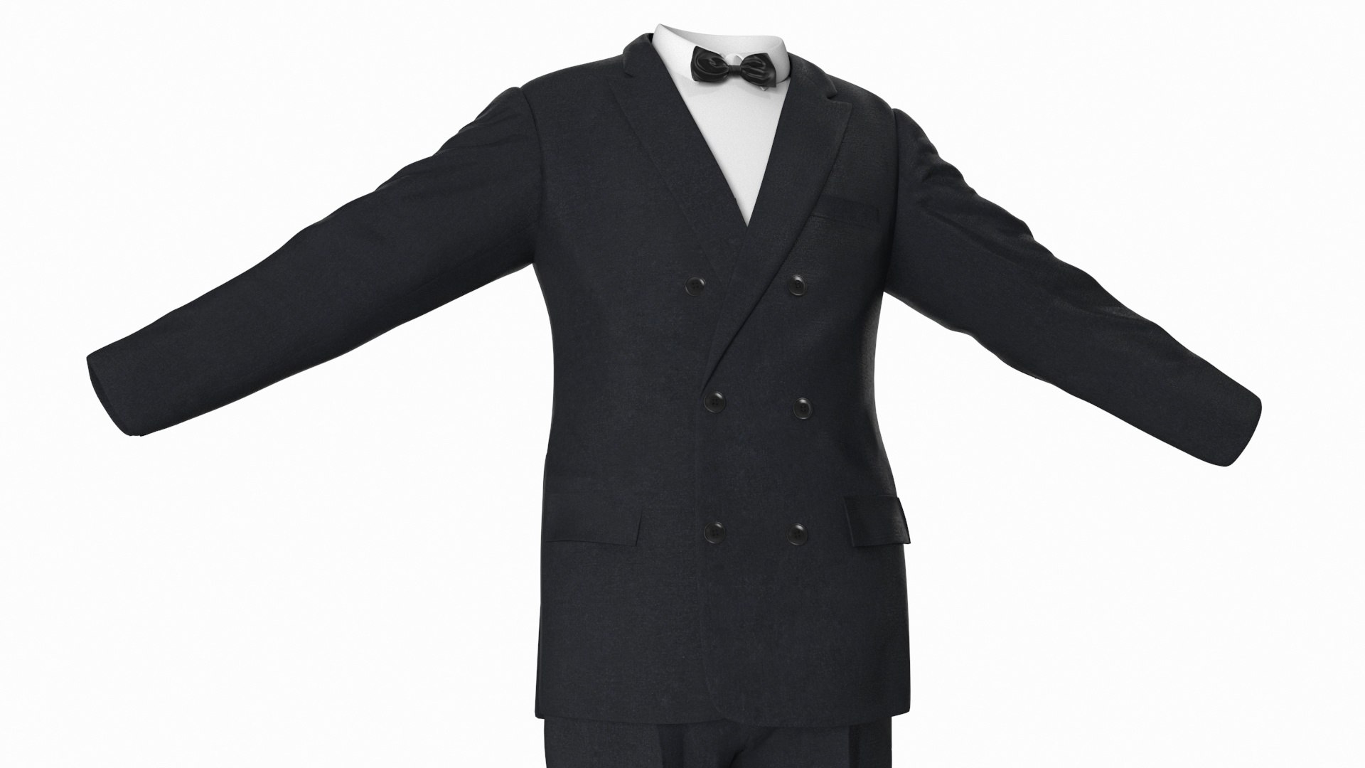 3D Men Wedding Tuxedo Suits Costume Model - TurboSquid 2217447