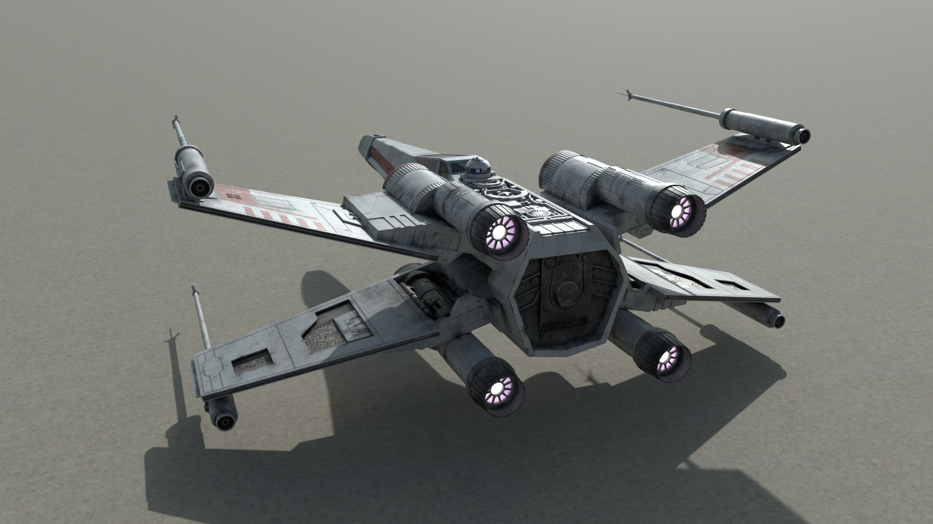 3D model T-65 X-Wing With R2D2 - Game Ready - TurboSquid 2053012