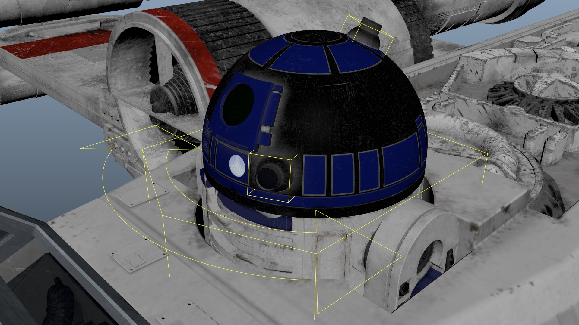 3D model T-65 X-Wing With R2D2 - Game Ready - TurboSquid 2053012