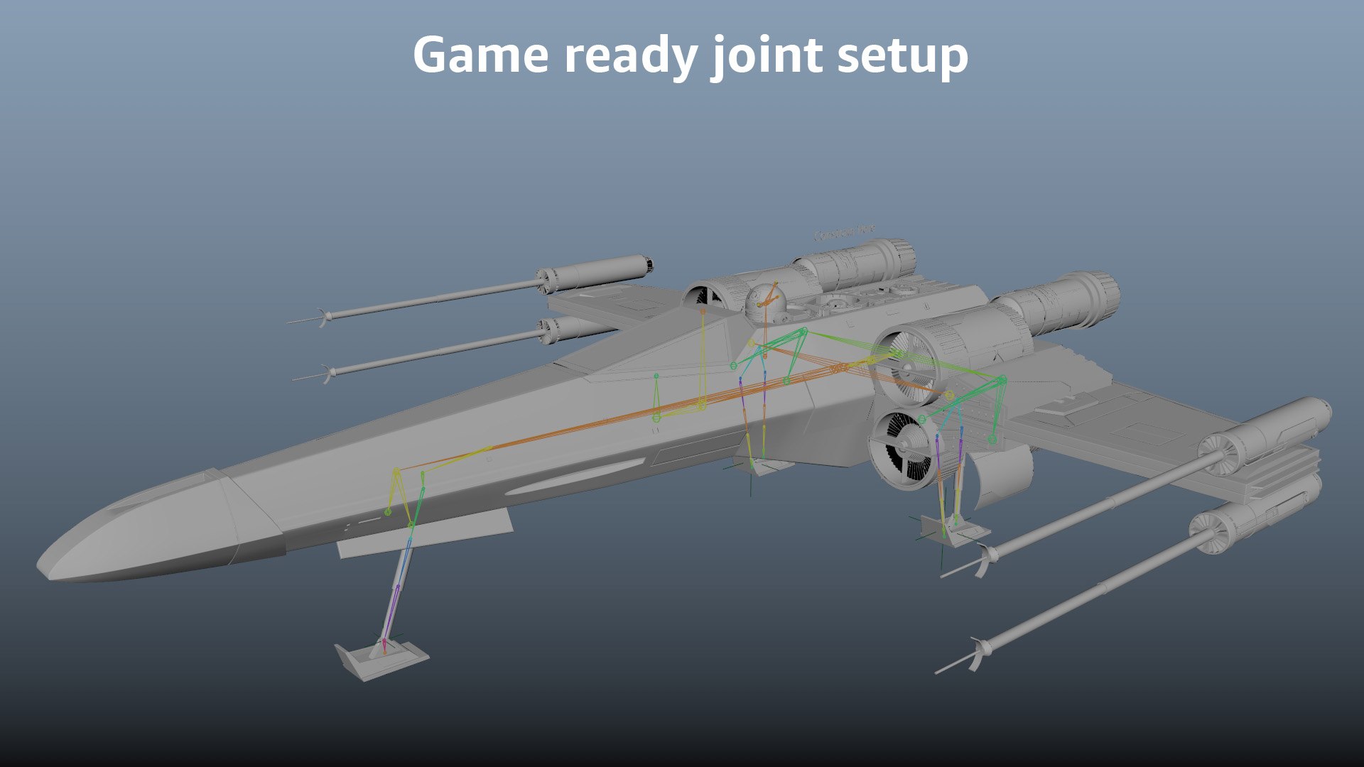 3D model T-65 X-Wing With R2D2 - Game Ready - TurboSquid 2053012