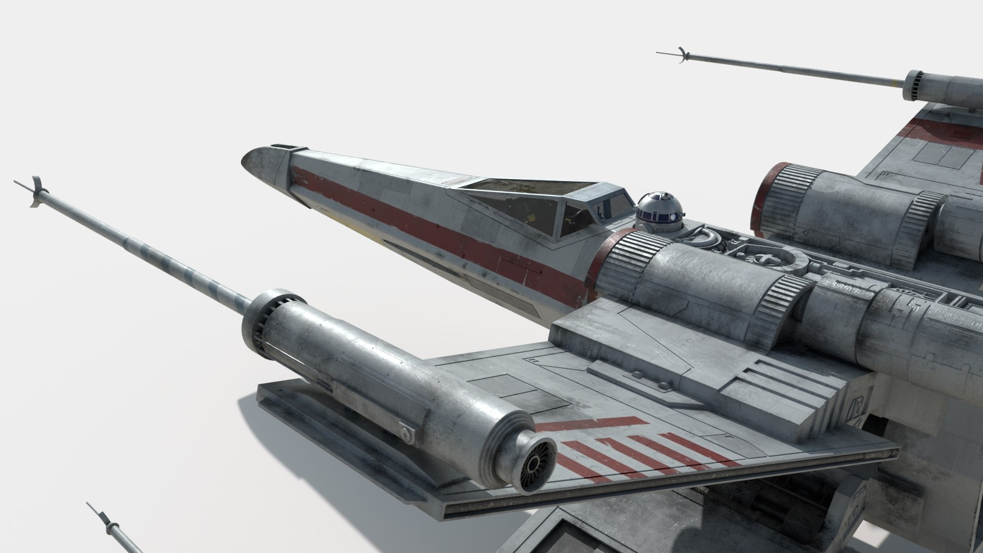 3D model T-65 X-Wing With R2D2 - Game Ready - TurboSquid 2053012