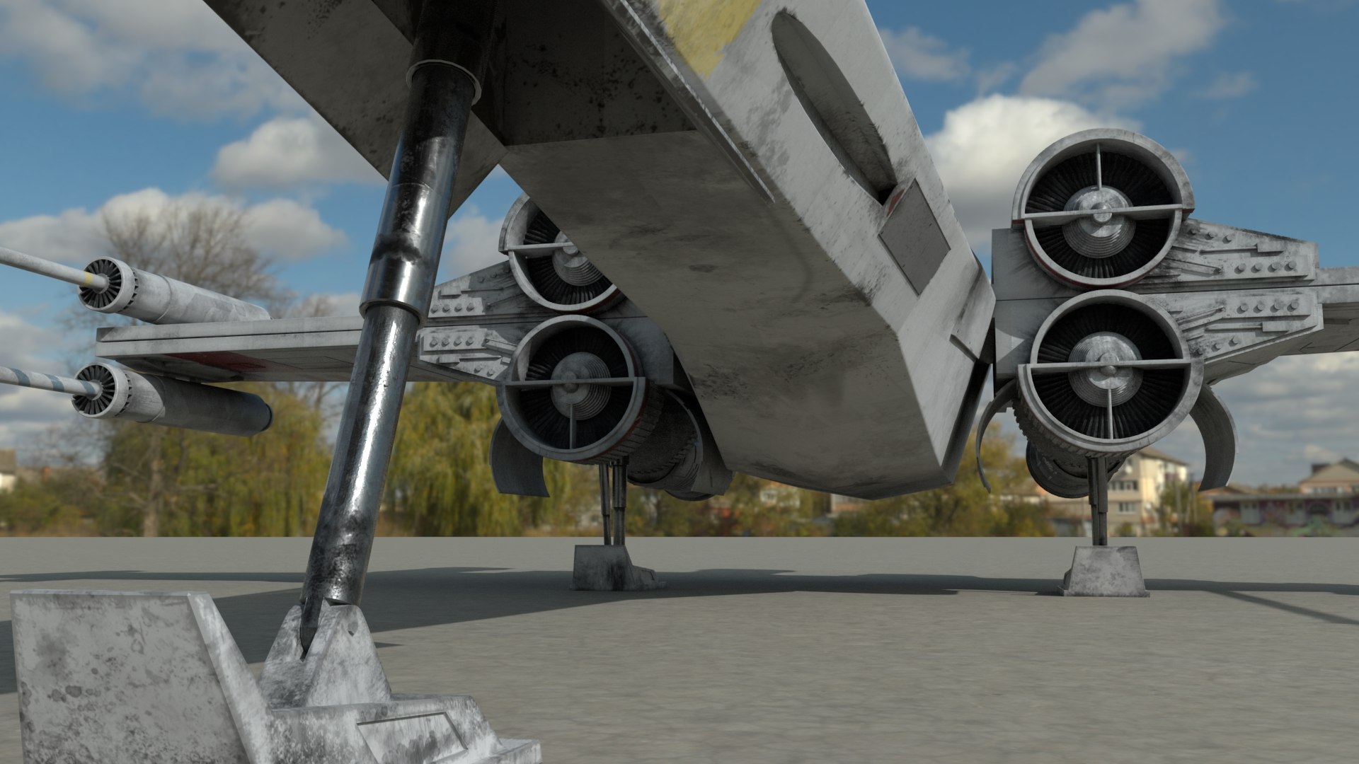 3D Model T-65 X-Wing With R2D2 - Game Ready - TurboSquid 2053012