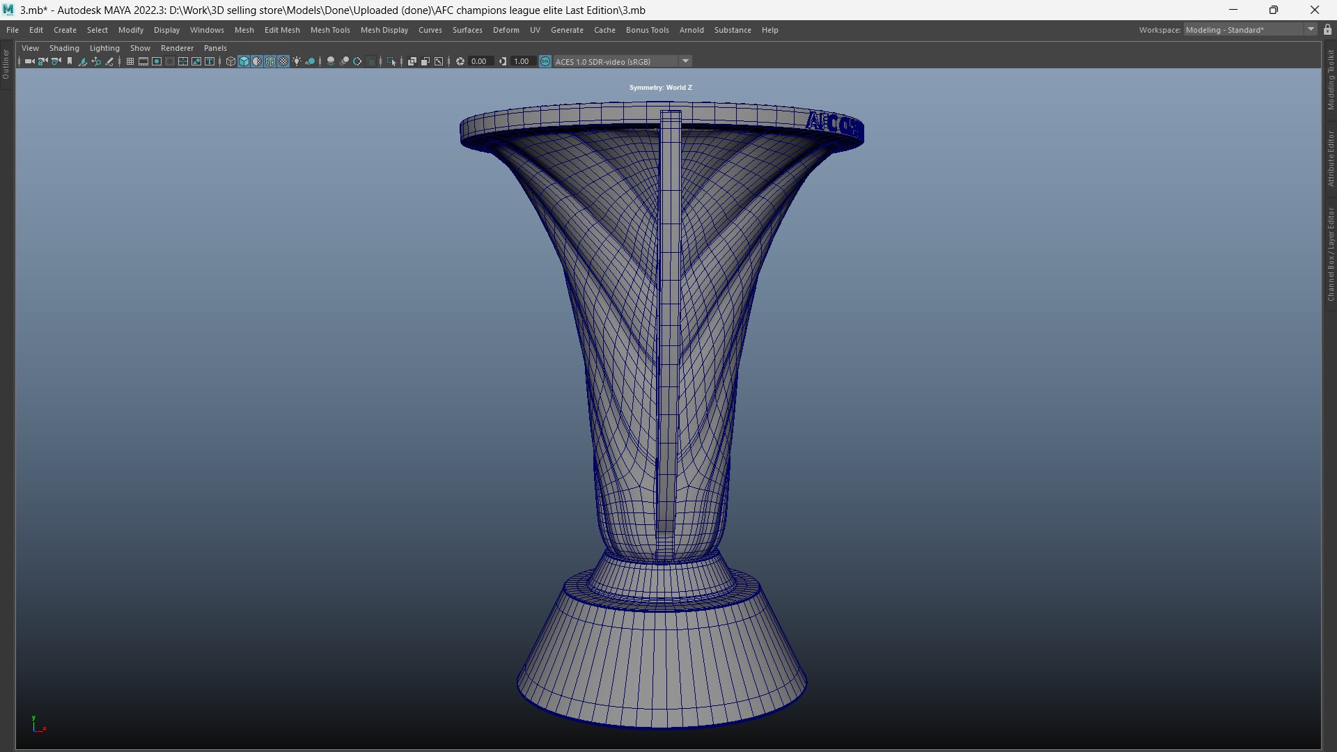 3D AFC Champions League Elite Trophy -Last Edition -Cinematic-print ...