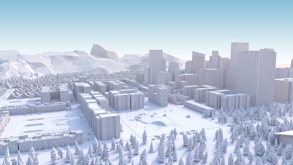 City cartoon 3D model - TurboSquid 1678106