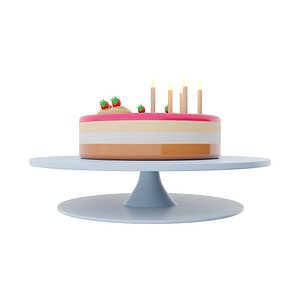 Download 3D Birthday Cake Blender Models - TurboSquid