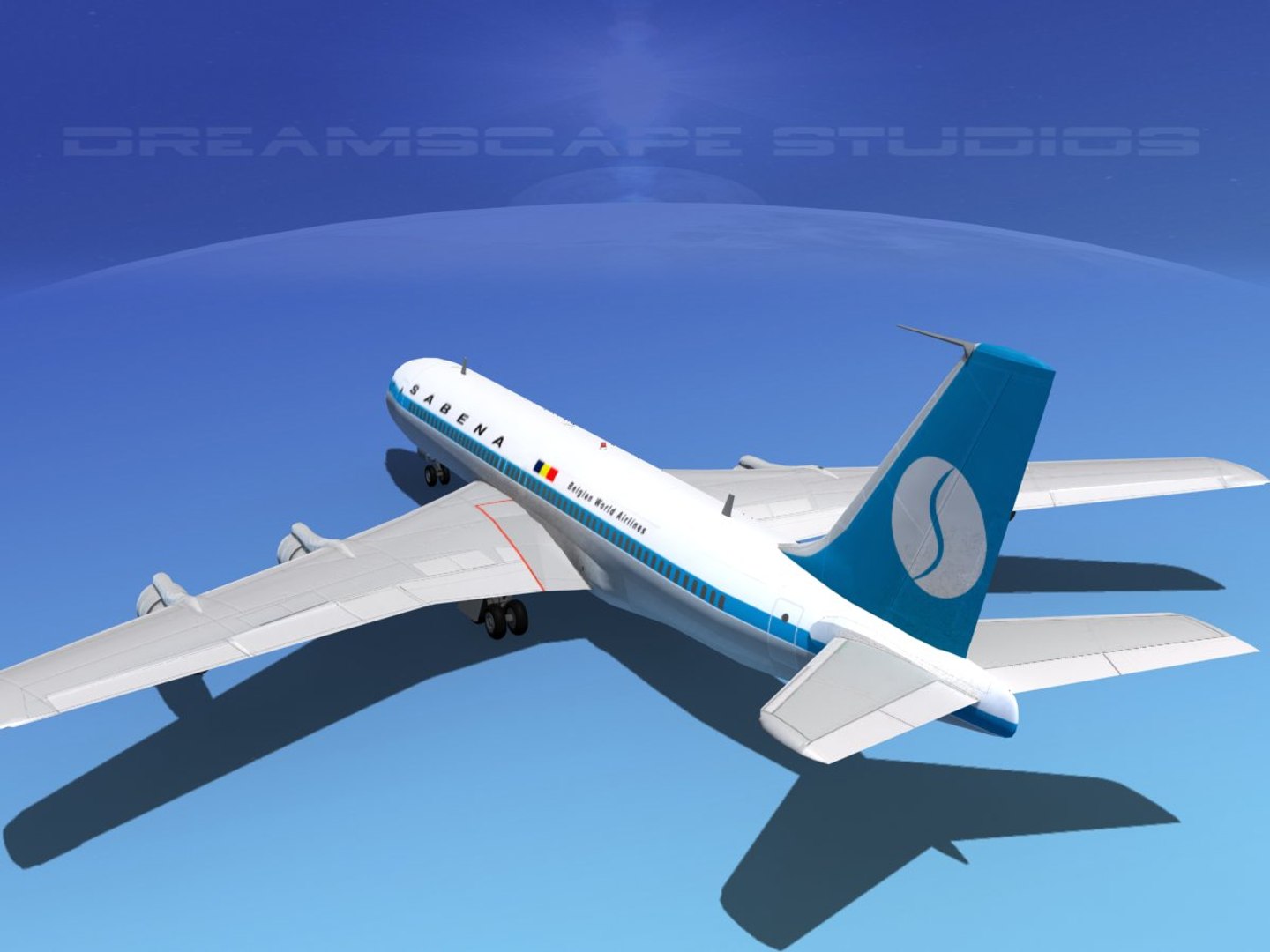 3d model 707-320 airlines boeing 707