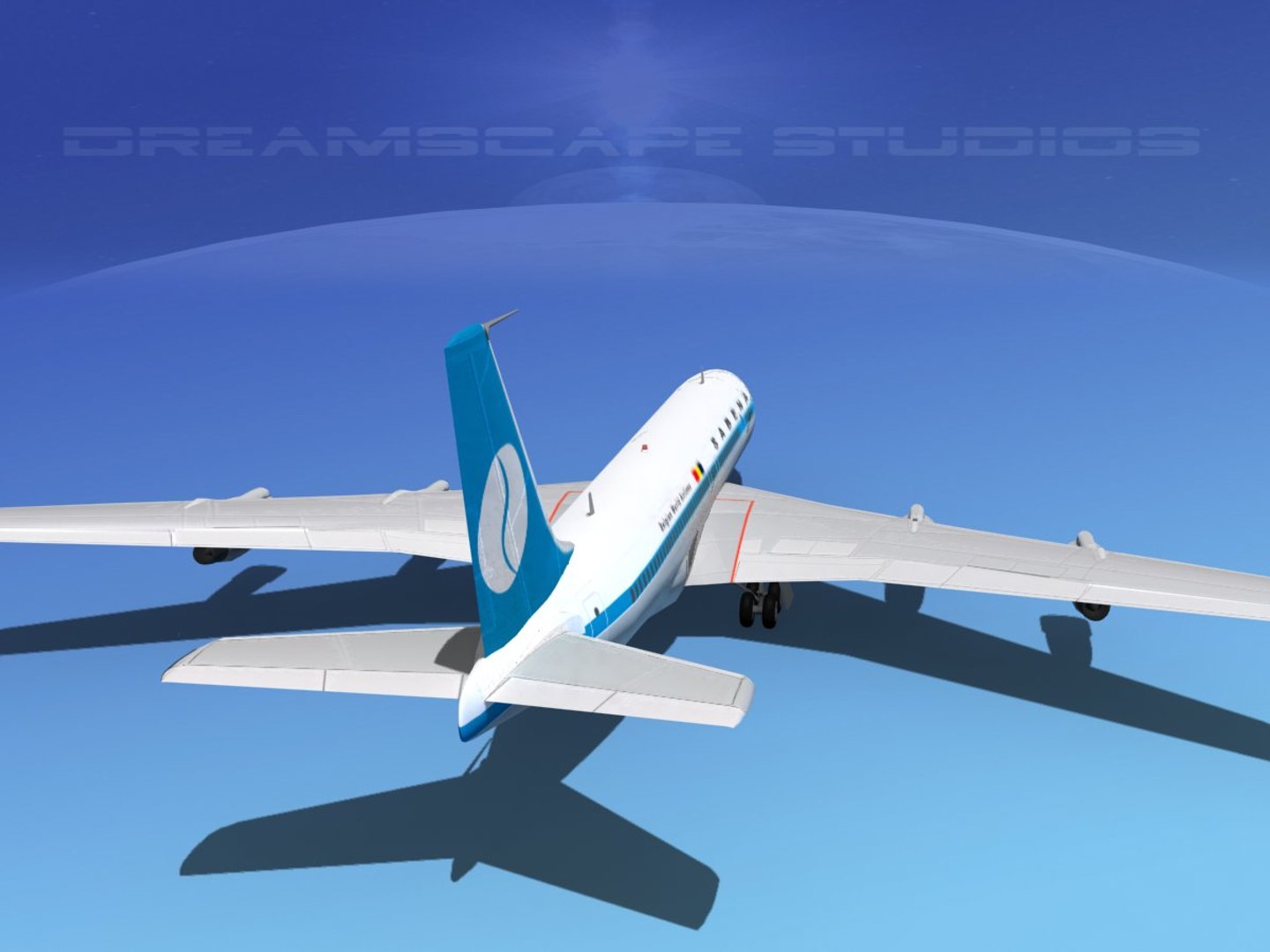 3d model 707-320 airlines boeing 707