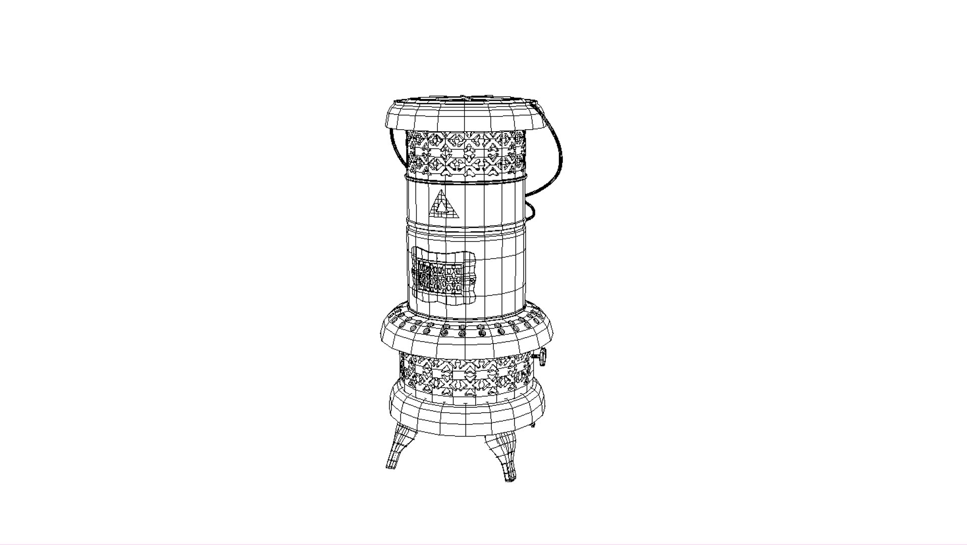 vintage heater 3d obj