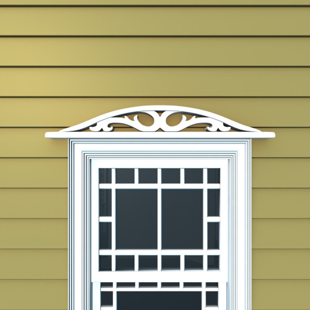 3d model decorative window header